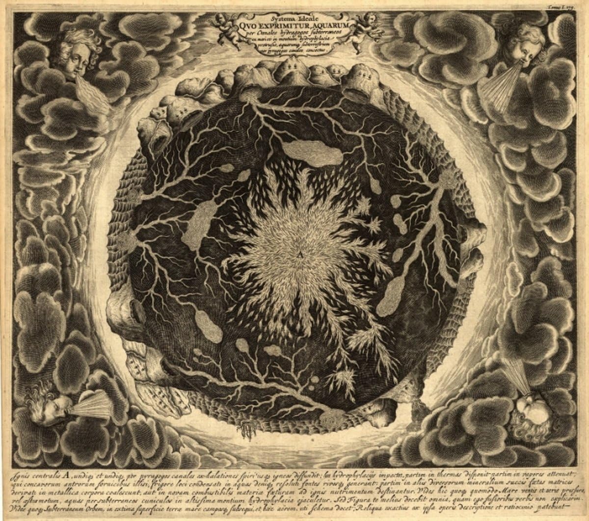 1665 1665 map Mundus subterraneus Geology Mundus subterraneus Map 2 of ...