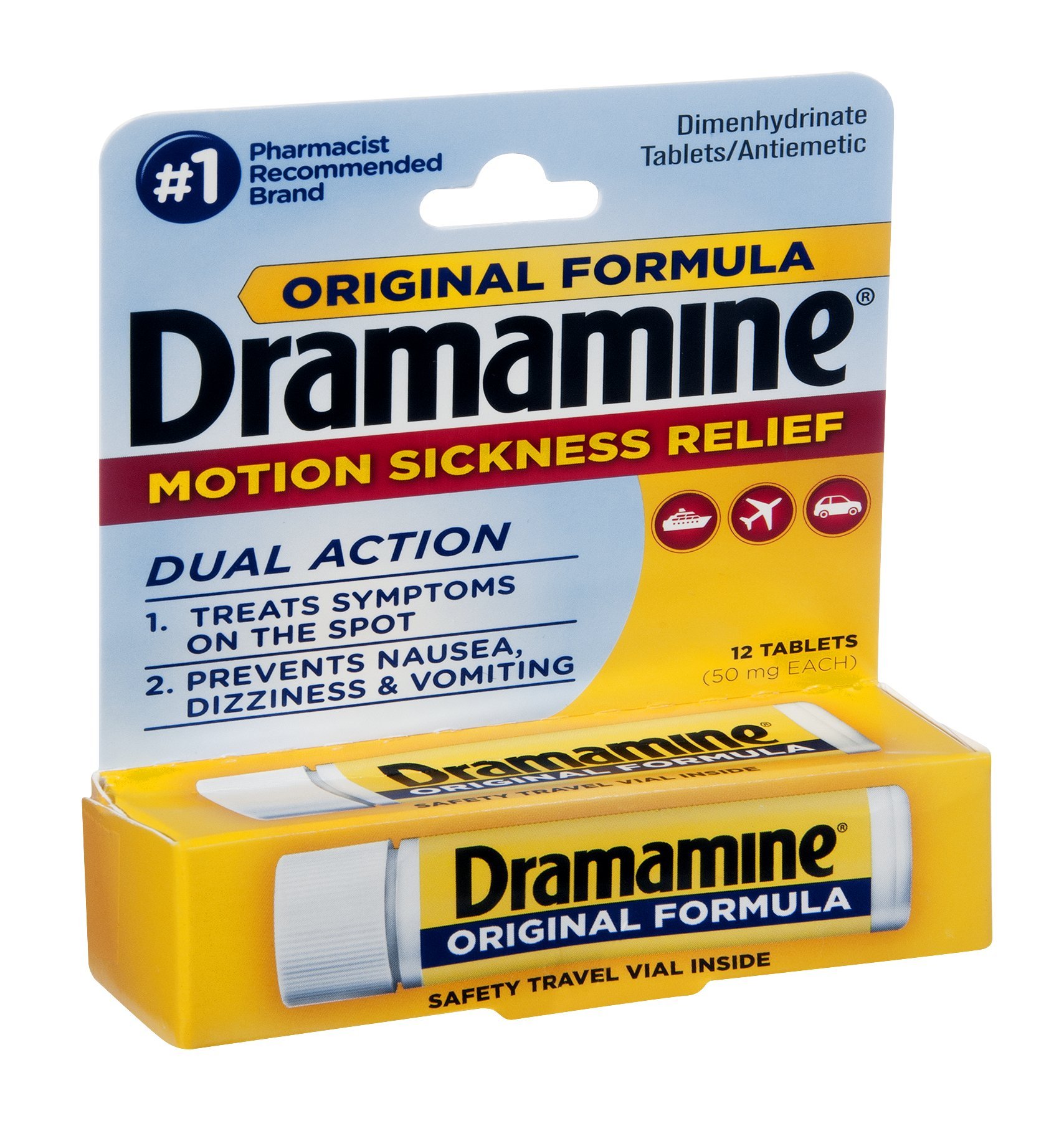 Snapklik.com : Dramamine Original Formula Tablets, 12 Count