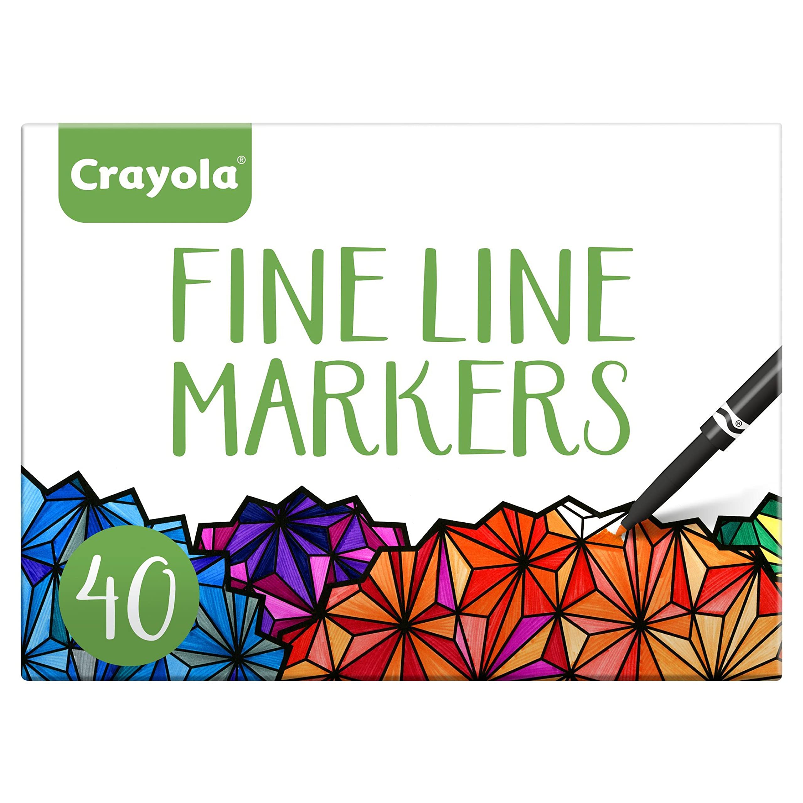 Buy Crayola Fine Line Markers For Adults 40 Count Fine Line Markers 