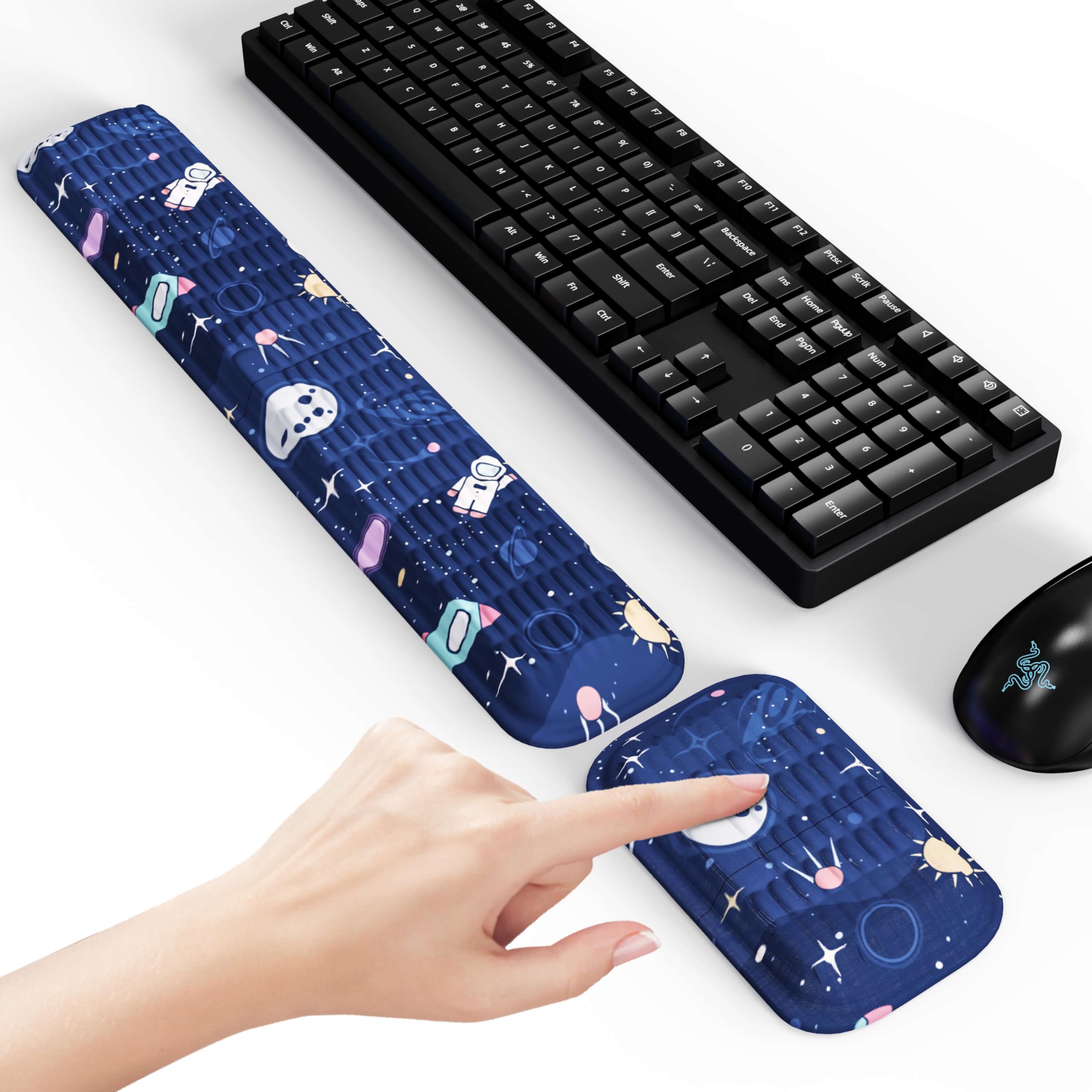 Amazon.com : MEKASS Ergonomic Wrist Rest for Keyboard and Mouse, Soft ...