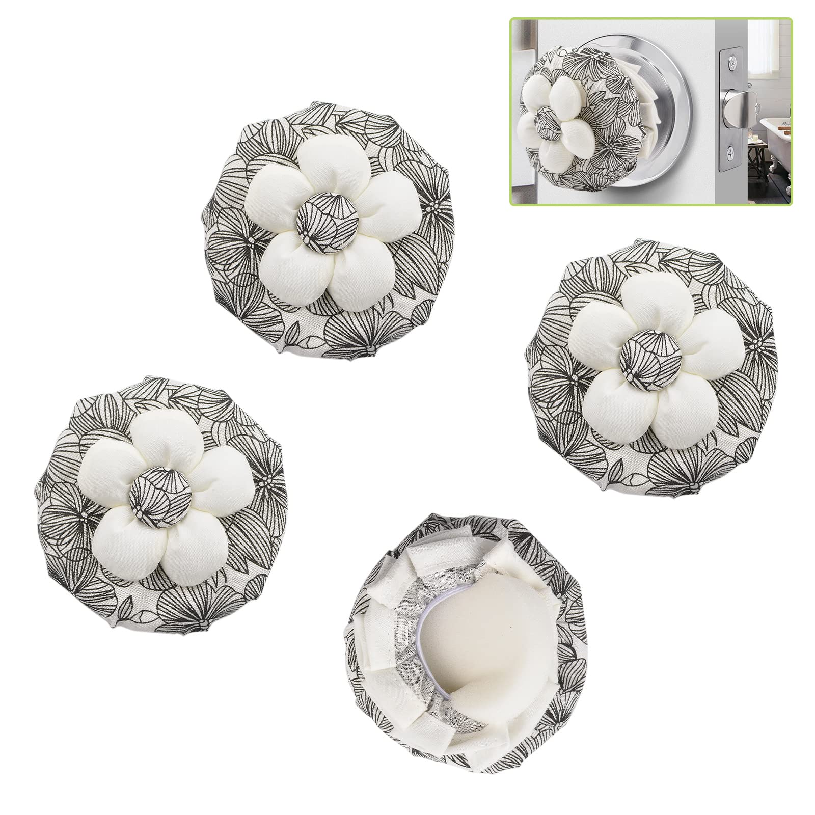 UFURMATE Door Handle Covers, 4Pcs Decorative Round Door Knob Covers ...