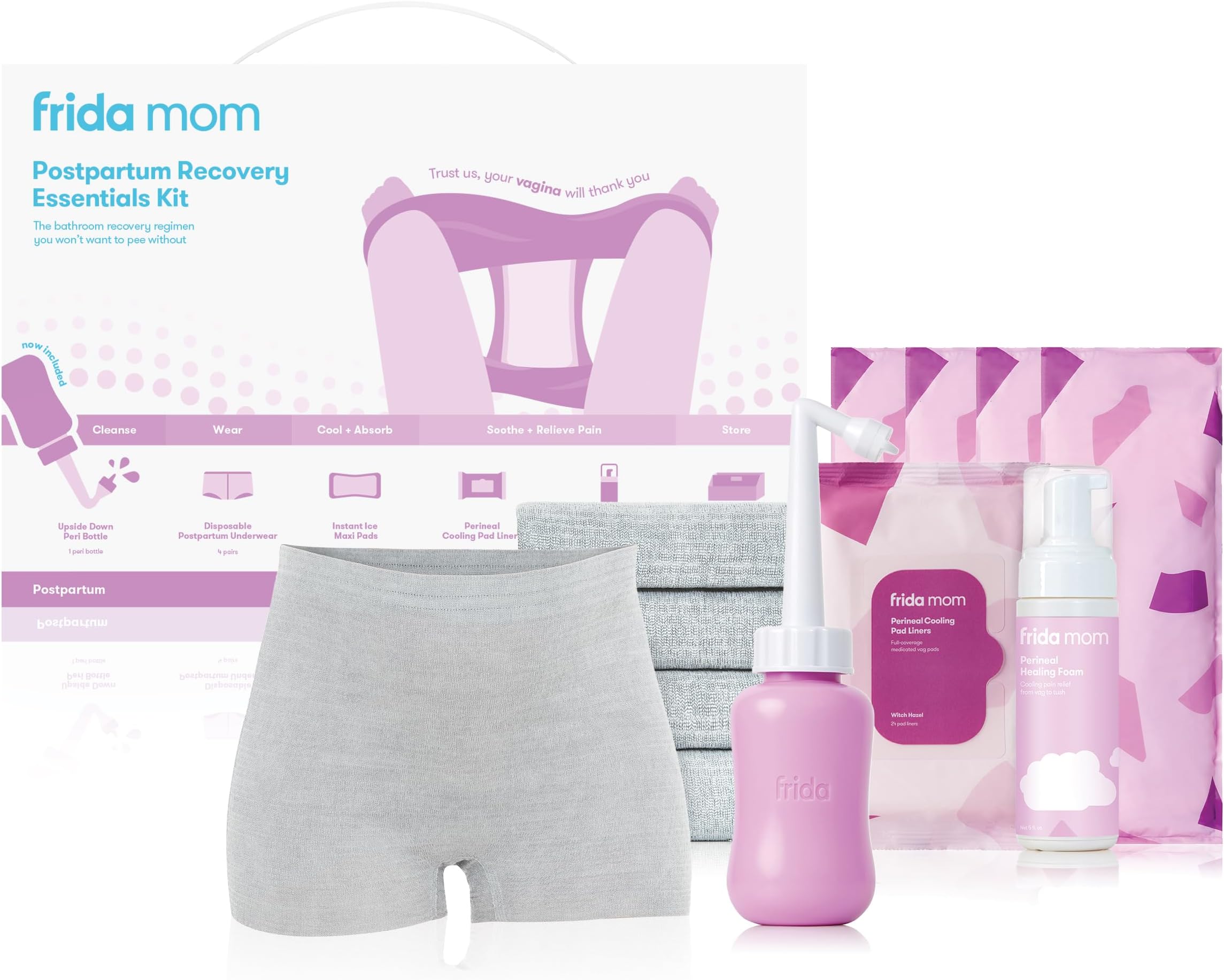 Amazon.com: Frida Mom Postpartum Recovery Essentials Kit, Includes ...