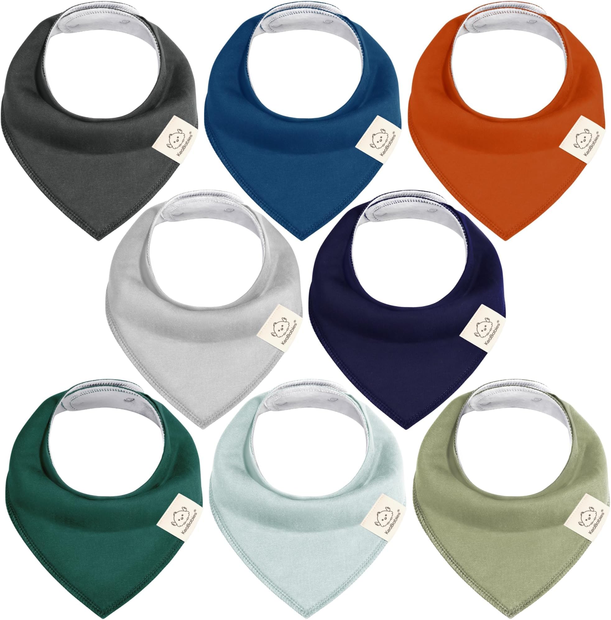 KeaBabies 8-Pack Bandana Drool Bibs for Girls - Organic Cotton Bibs for Babies, Baby Girl Bibs ...