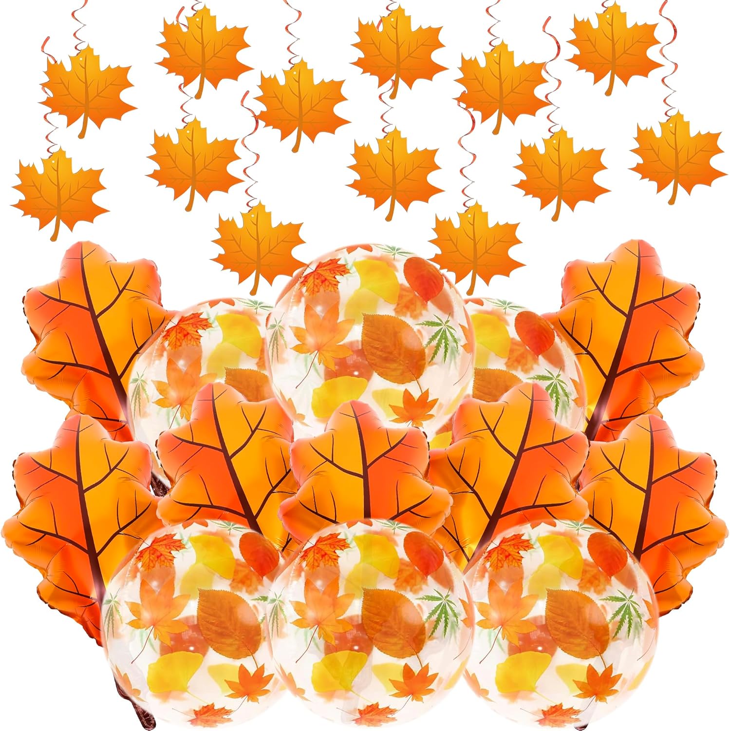 Amazon.com: KatchOn, Hanging Fall Leaves for Fall Decorations - Pack of ...