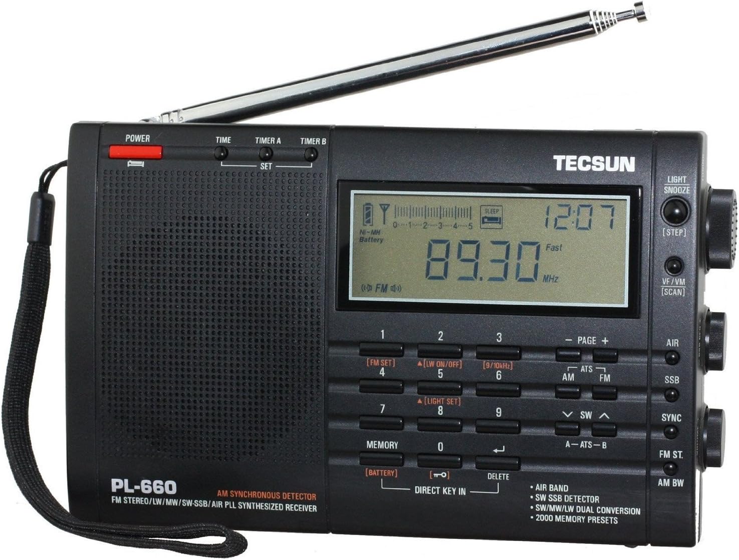 Amazon.com: TECSUN PL-660 Portable AM/FM/LW/Air Shortwave World Band ...