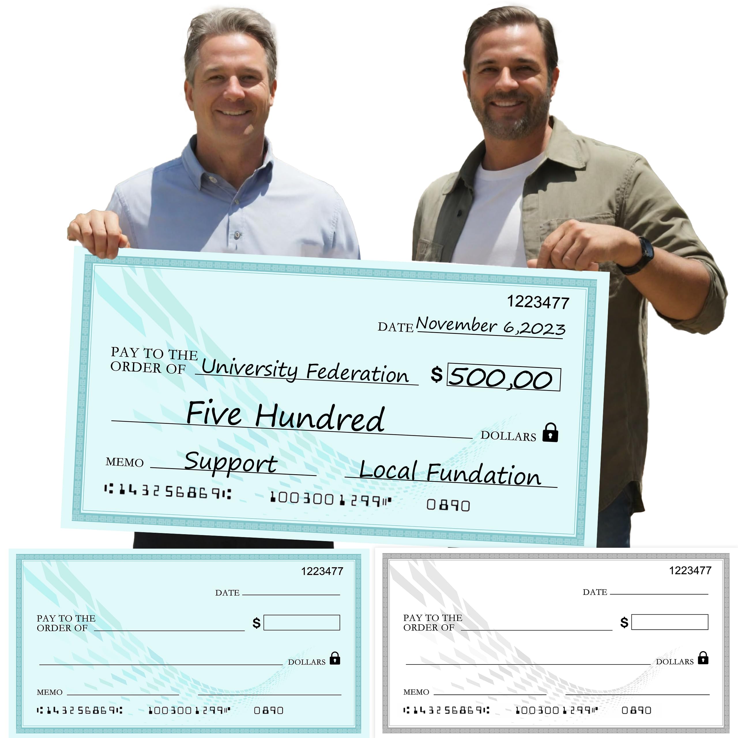 2 Pcs Big Checks for Pres...B0CVXHHP12 | Encarguelo.com.ve