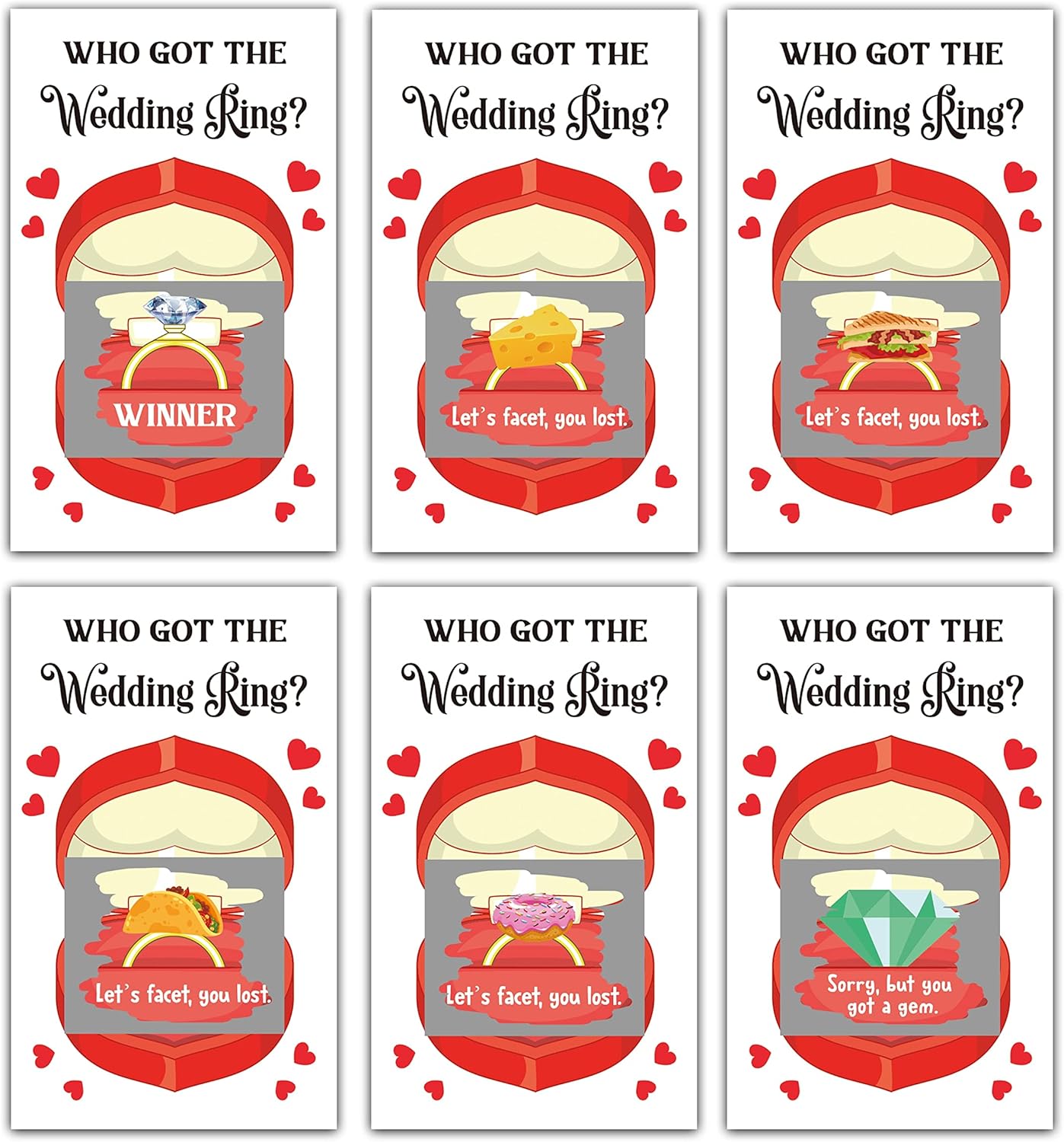 Amazon.com: Bridal Shower Scratch Off Cards Games - Wedding Shower Game ...