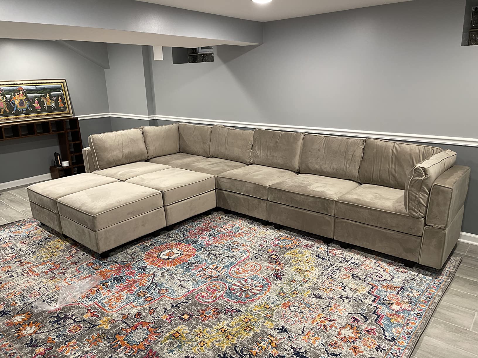 125 Mo Finance Belffin Oversized Modular Sectional Sofa U Shaped