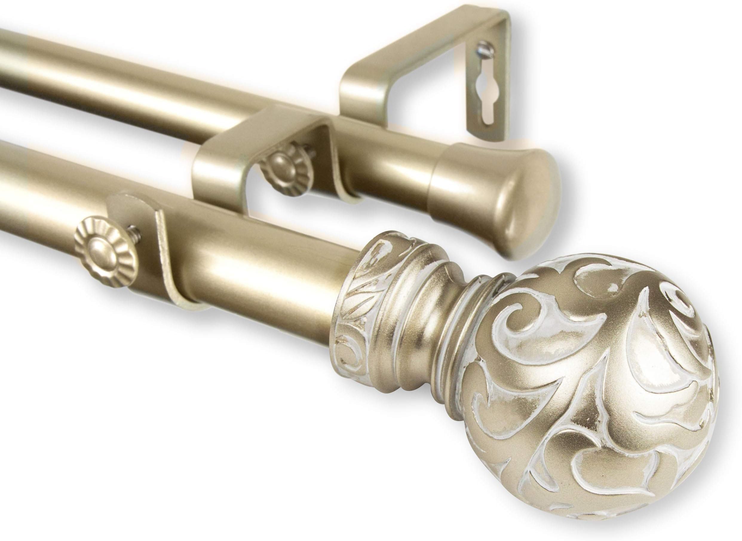 Amazon.com: Classic Touch Cafe Curtain Rod, Gold, 28-48 Inch : Home ...