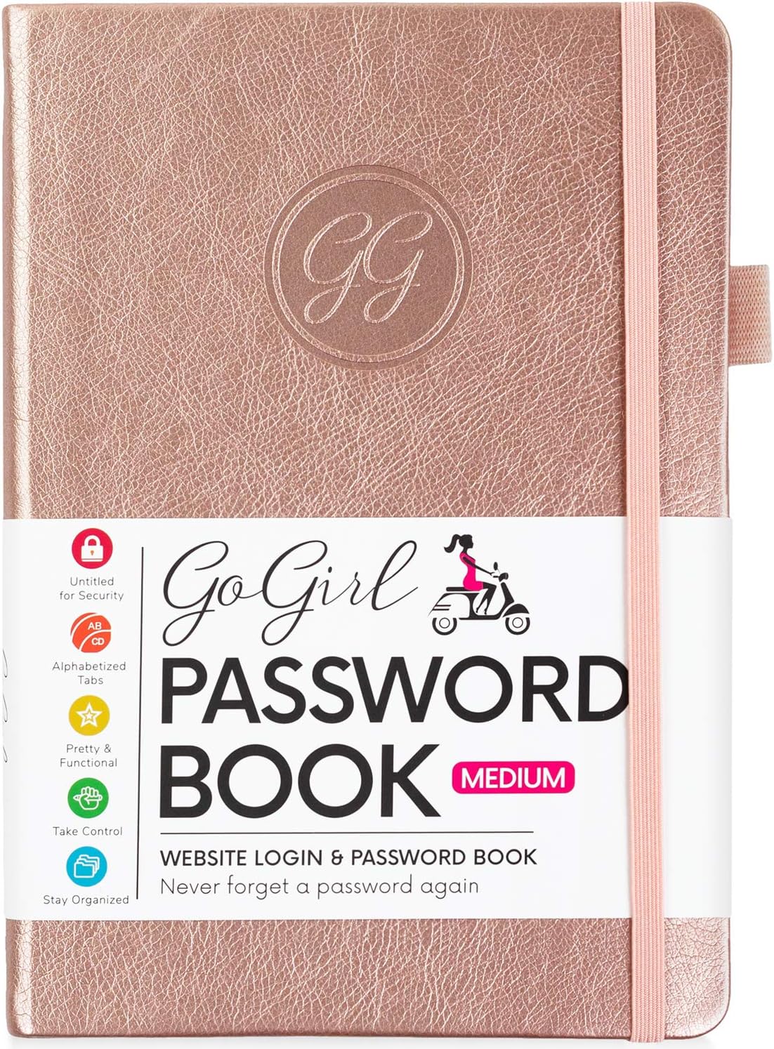 GoGirl Password Book with Alphabetical tabs – Internet Address ...
