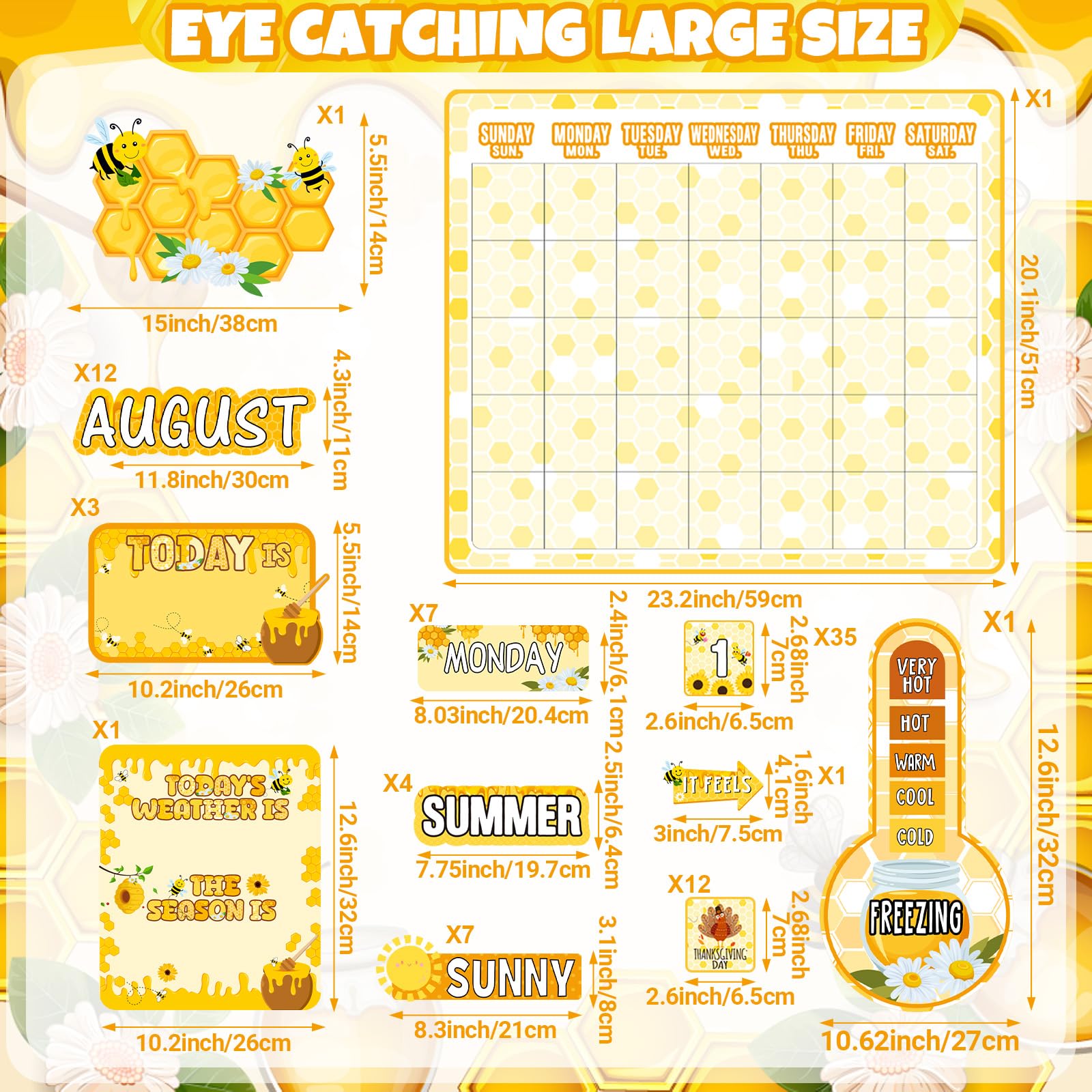 Snapklik.com : Cholemy 85 Pcs Calendar Bulletin Board Set Classroom ...