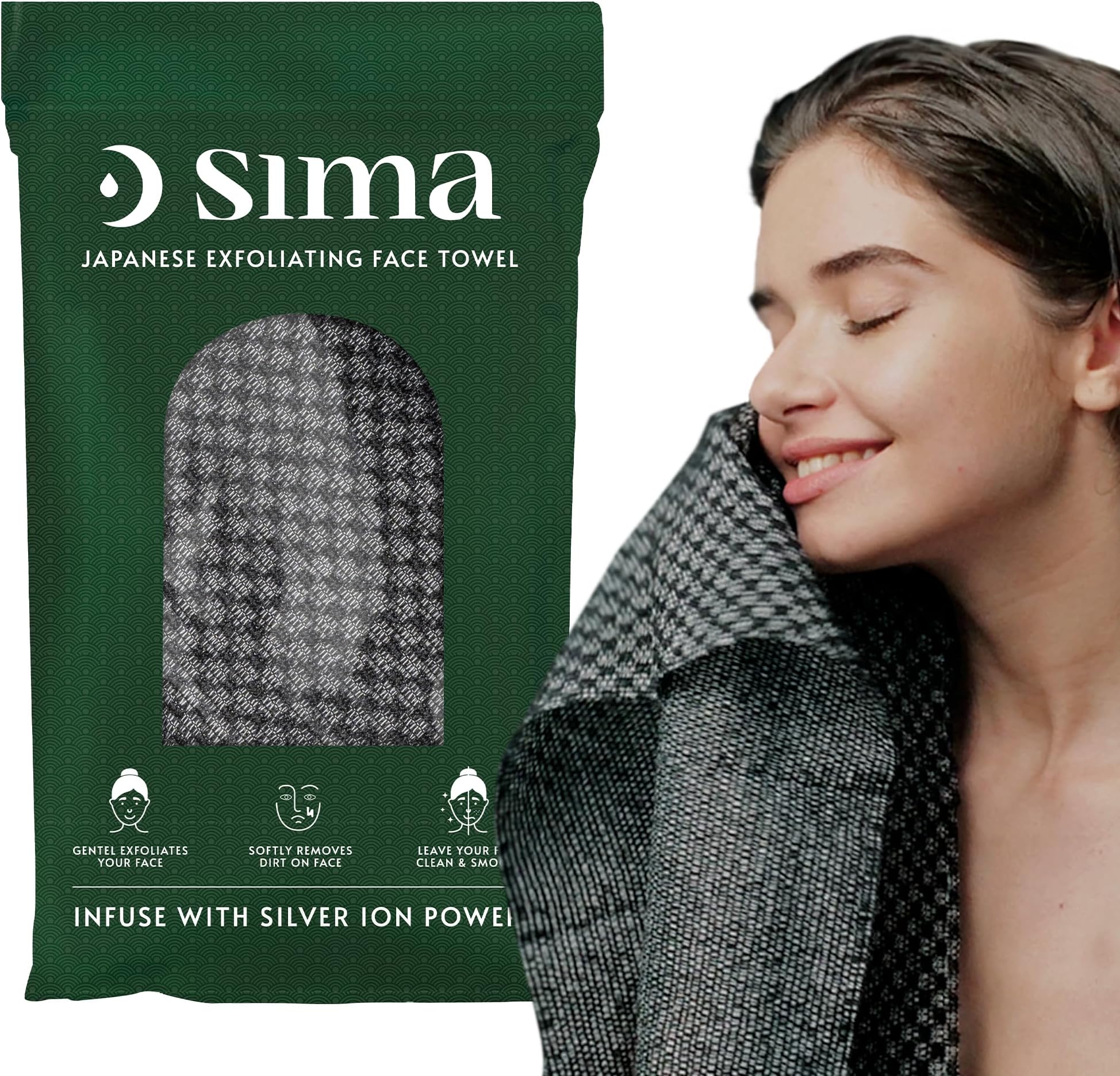 Amazon.com: Exfoliating Washcloth Face & Body Scrub Towel - Japanese ...