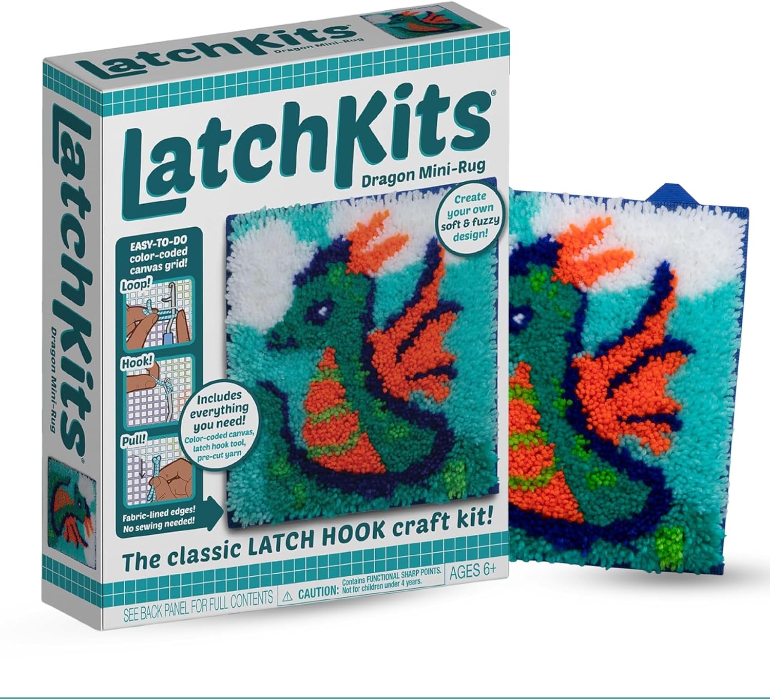 Brandclub - LatchKits Latch Hook Kits for Kids – Kids Crafts, Arts and Crafts, Yarn Art, Wall ...