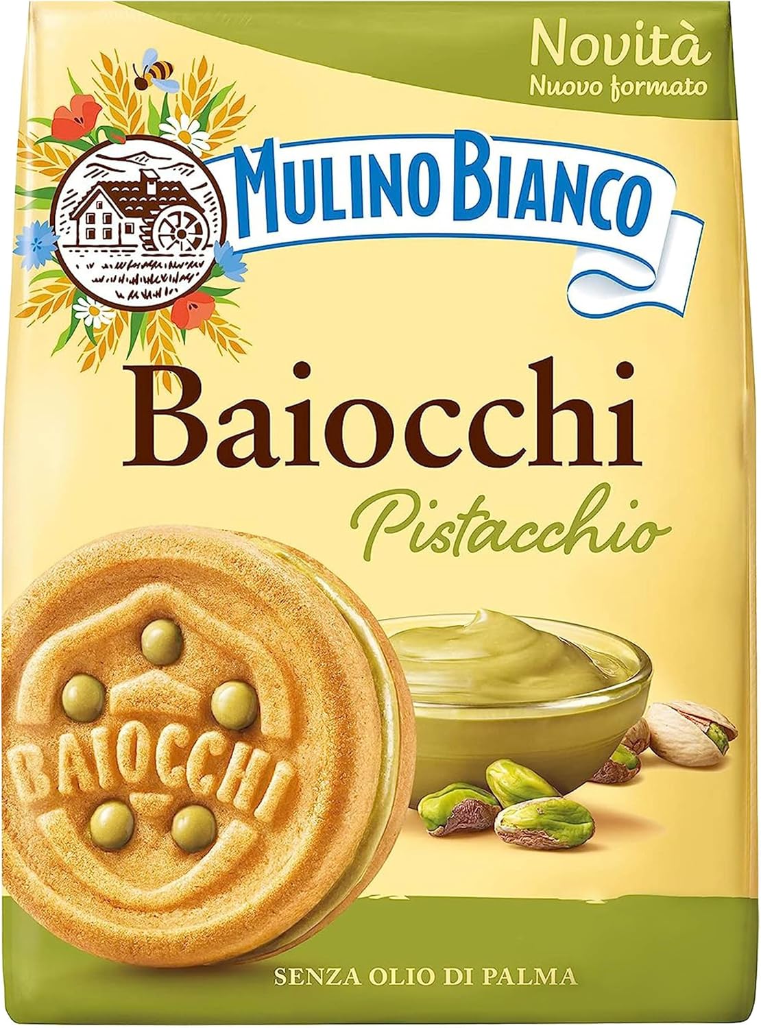 sarcia.eu MULINO BIANCO Baiocchi - biscuits fourrés à la pistache 240g ...