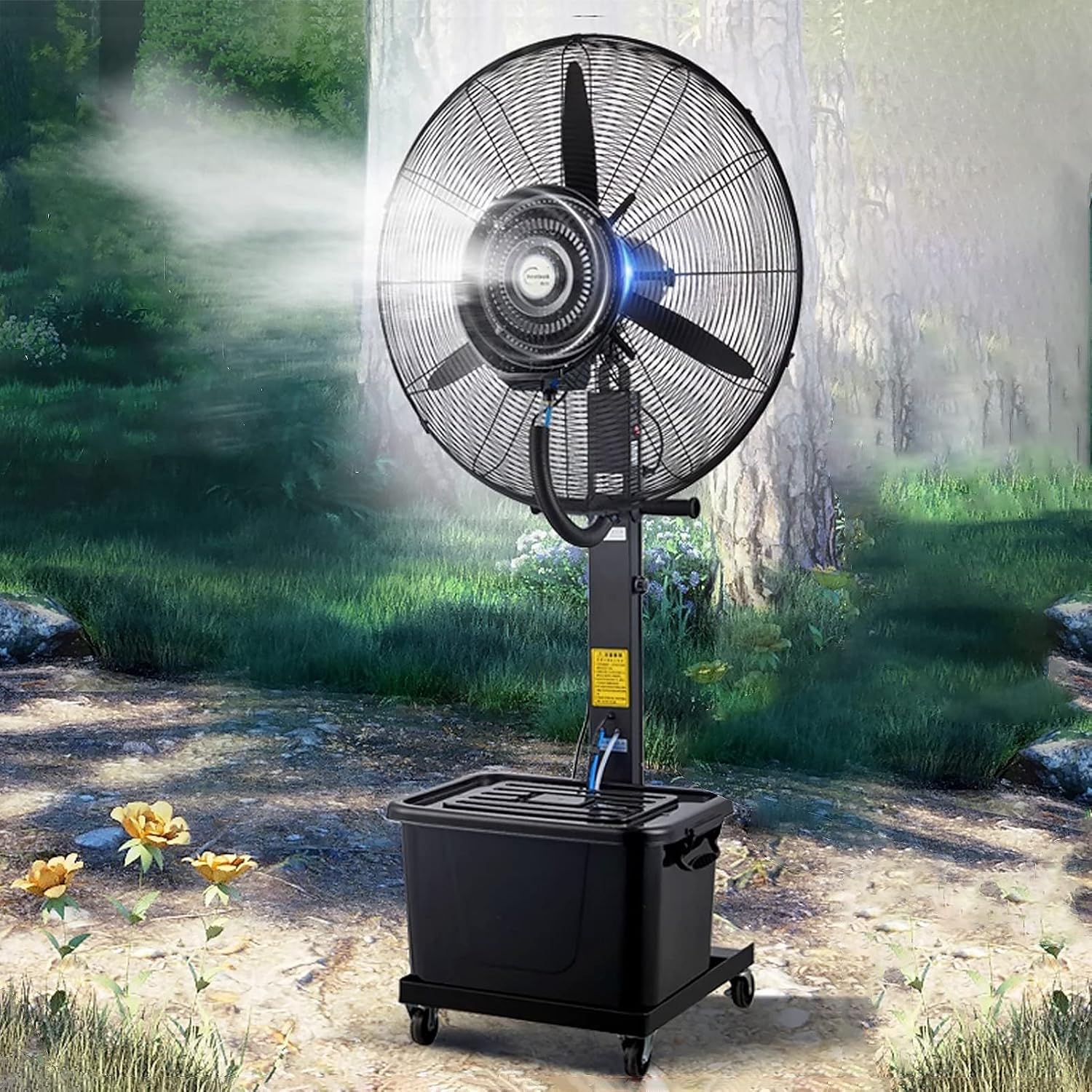 Amazon.com: KAMPCO Misting Fan Industrial Humidifying and Cooling Spray Fan, Oscillating ...