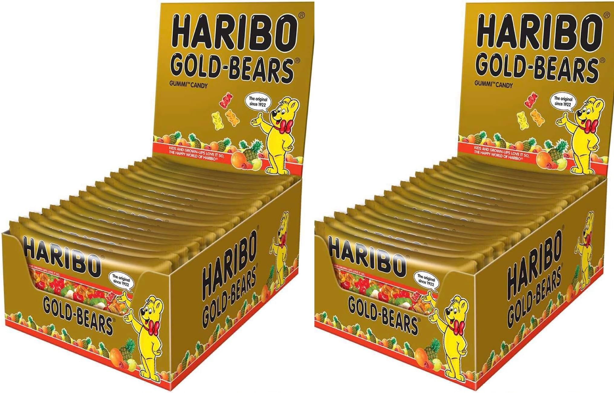 Amazon.com : Haribo Gold Bears 2oz (2 Pack) Total 48 Packs : Gummy ...