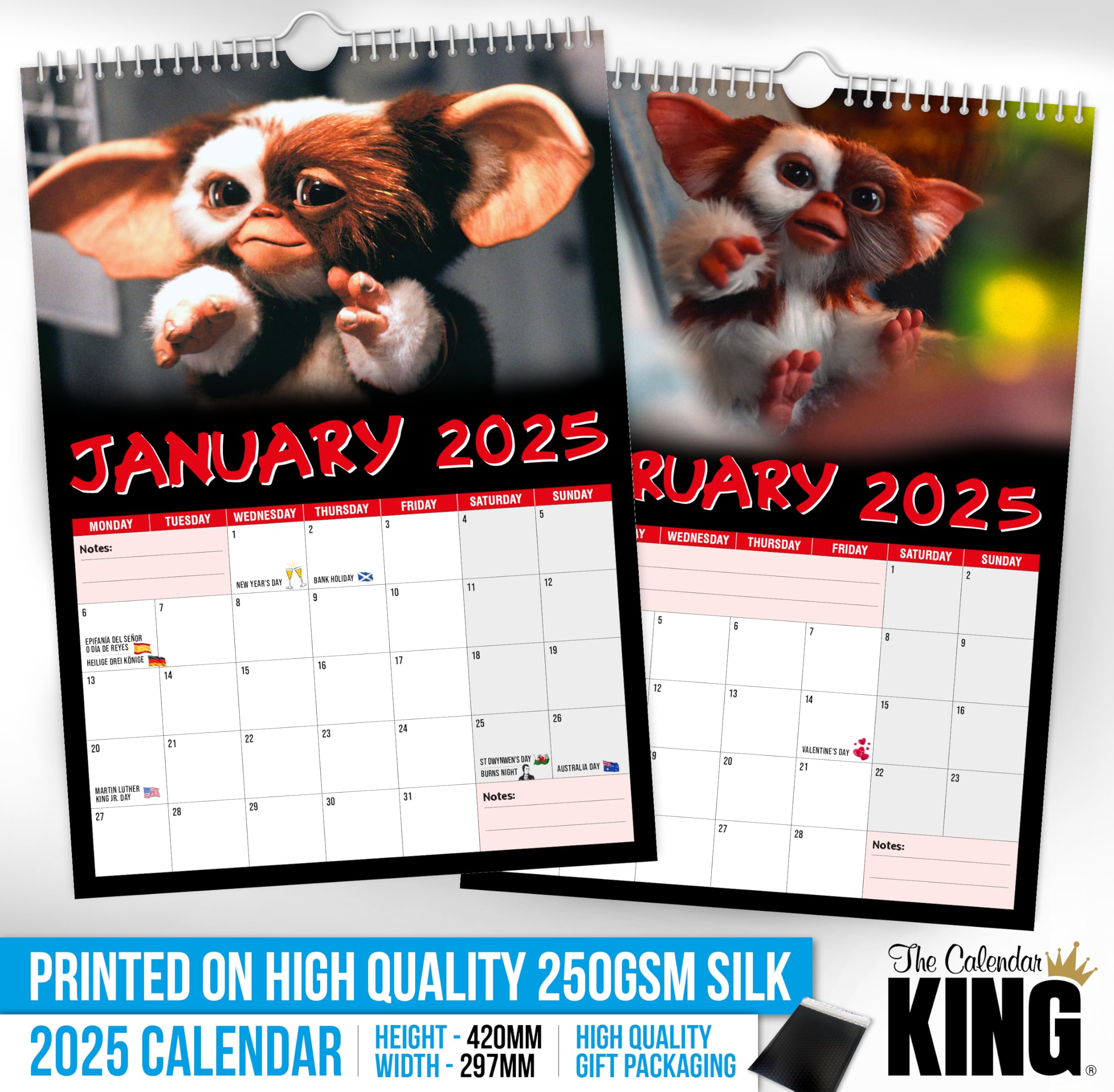 The Calendar King // Gizmo – Gremlins – 2025 Wall Calendar (Full Colour ...