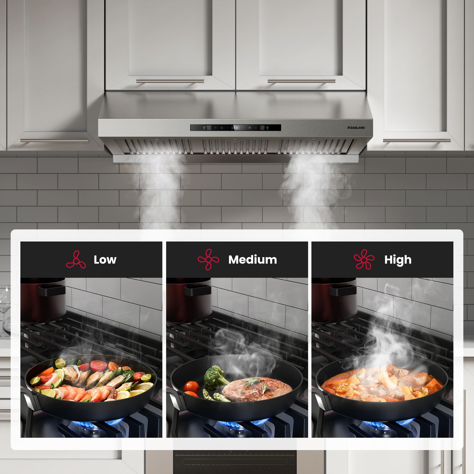 Snapklik.com : GASLAND Master 36 Inch Under Cabinet Range Hood, 700 CFM ...