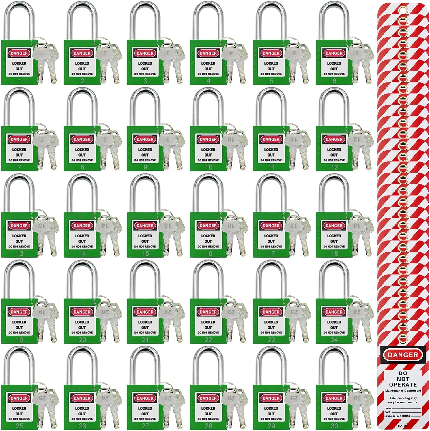 Amazon.com: Lockout Tagout Locks, Safety Padlocks, Loto Locks Keyed ...