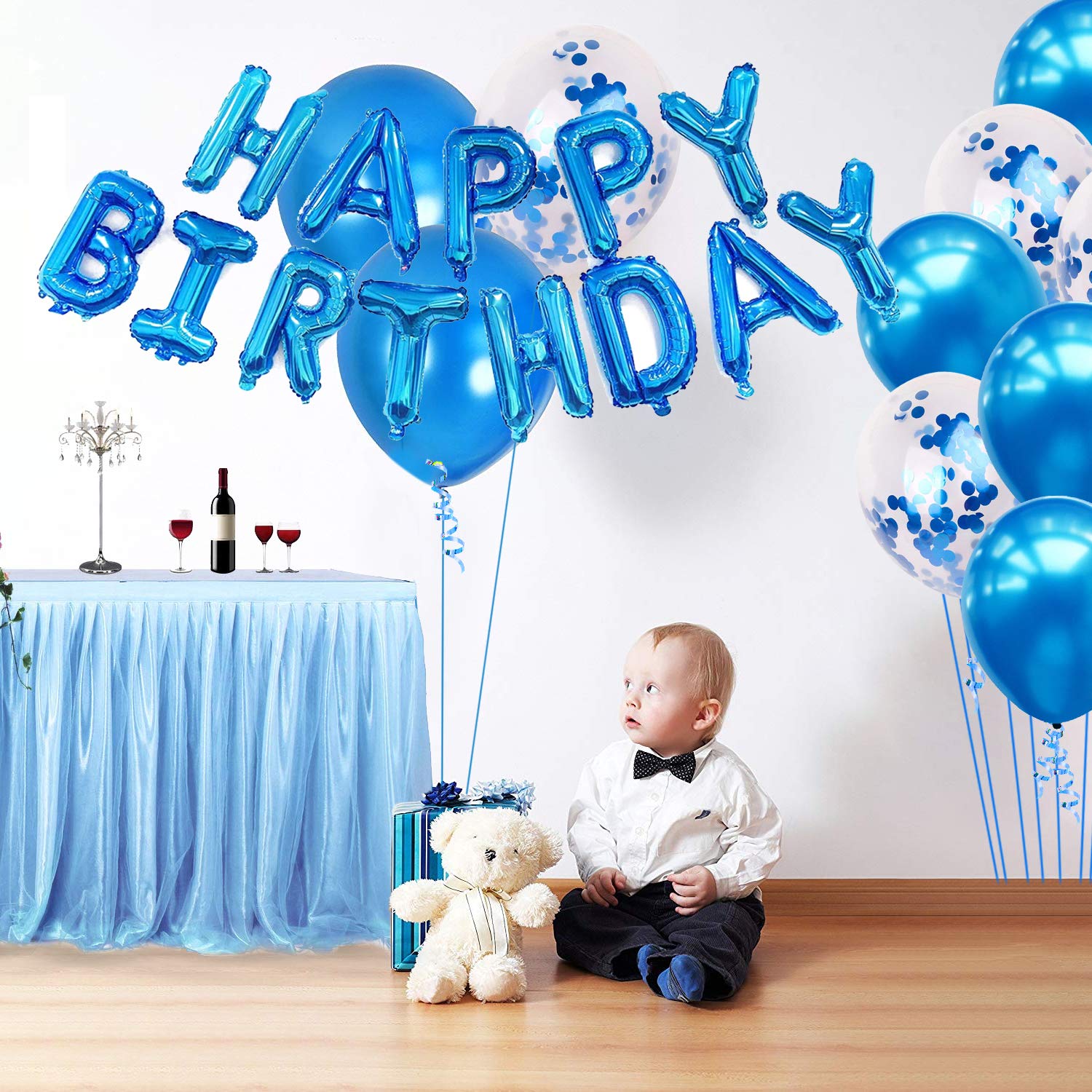 Party Propz Blue Happy Birthday Balloon Combo Set For Boys With ...