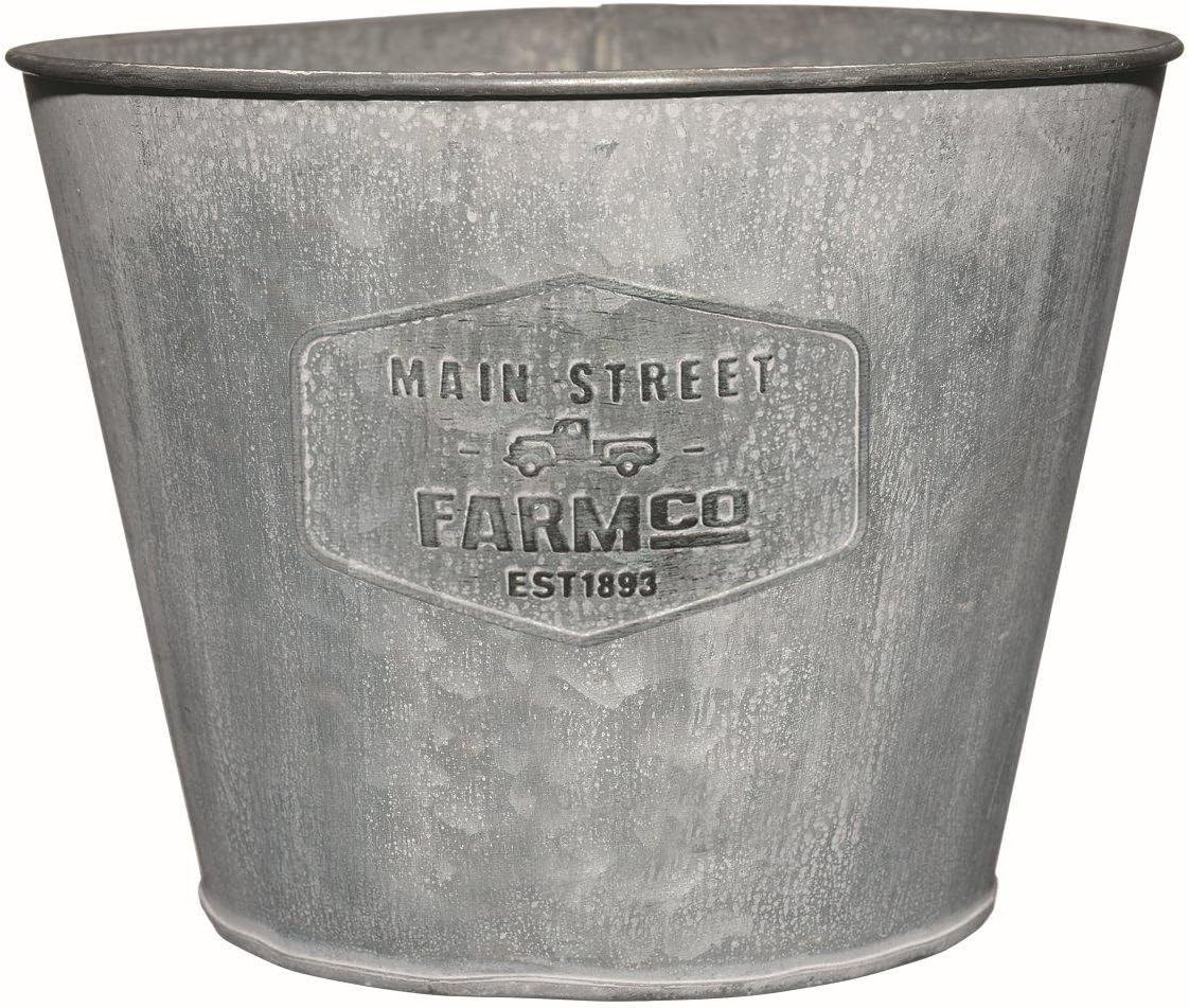 Amazon.com : Classic Home and Garden Distressed Galvanized Tin Planter ...