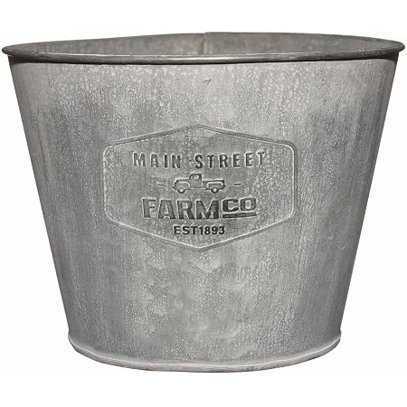 Amazon.com : Distressed Galvanized Tin Planter - Large : Patio, Lawn ...