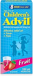 Children's Advil (100 ML, Fruit Flavour) Ibuprofen Suspension Temporary ...