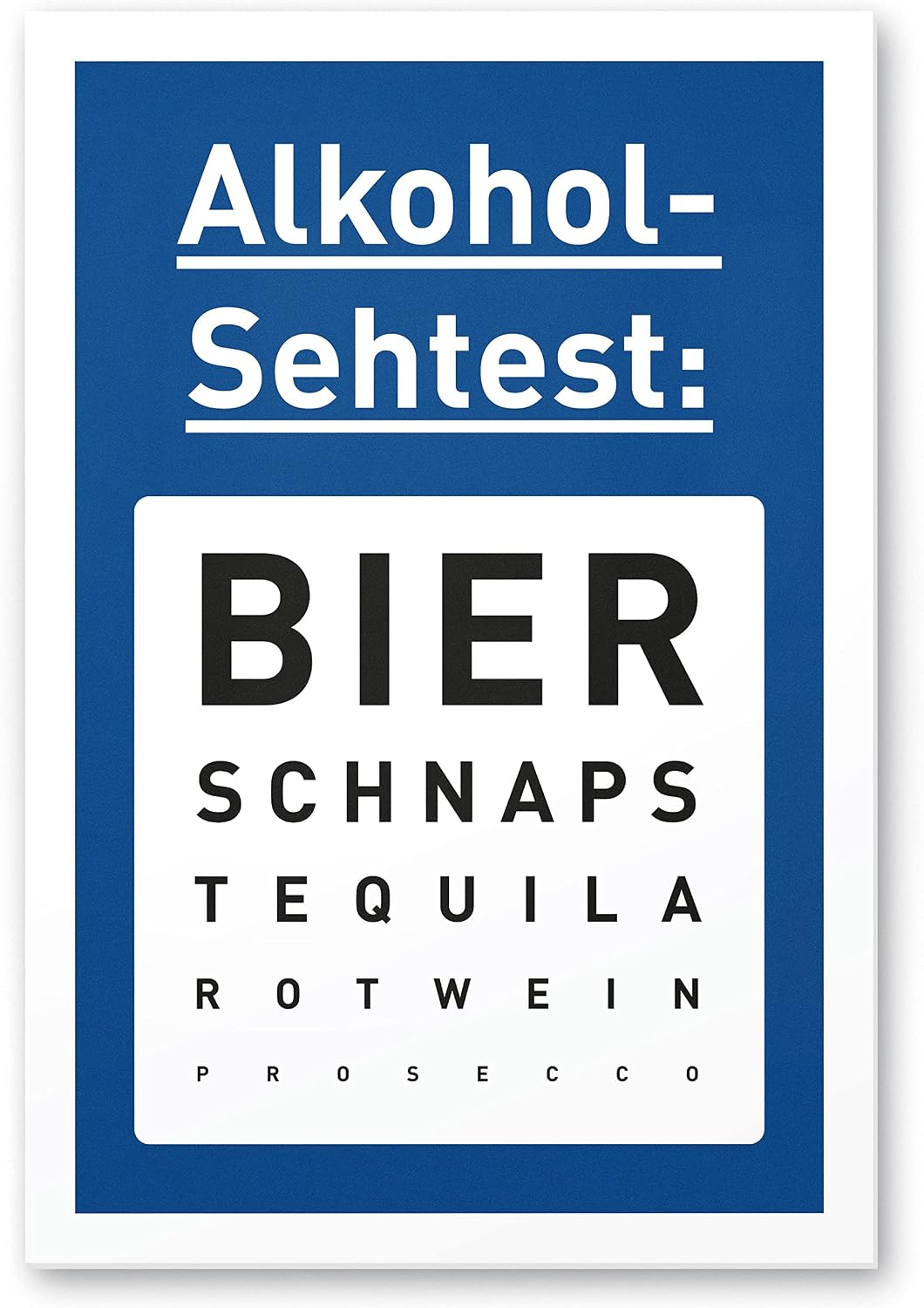 Amazon.de: DankeDir! Alkohol Sehtest - Schild 30 x 20 cm - Geschenkidee ...