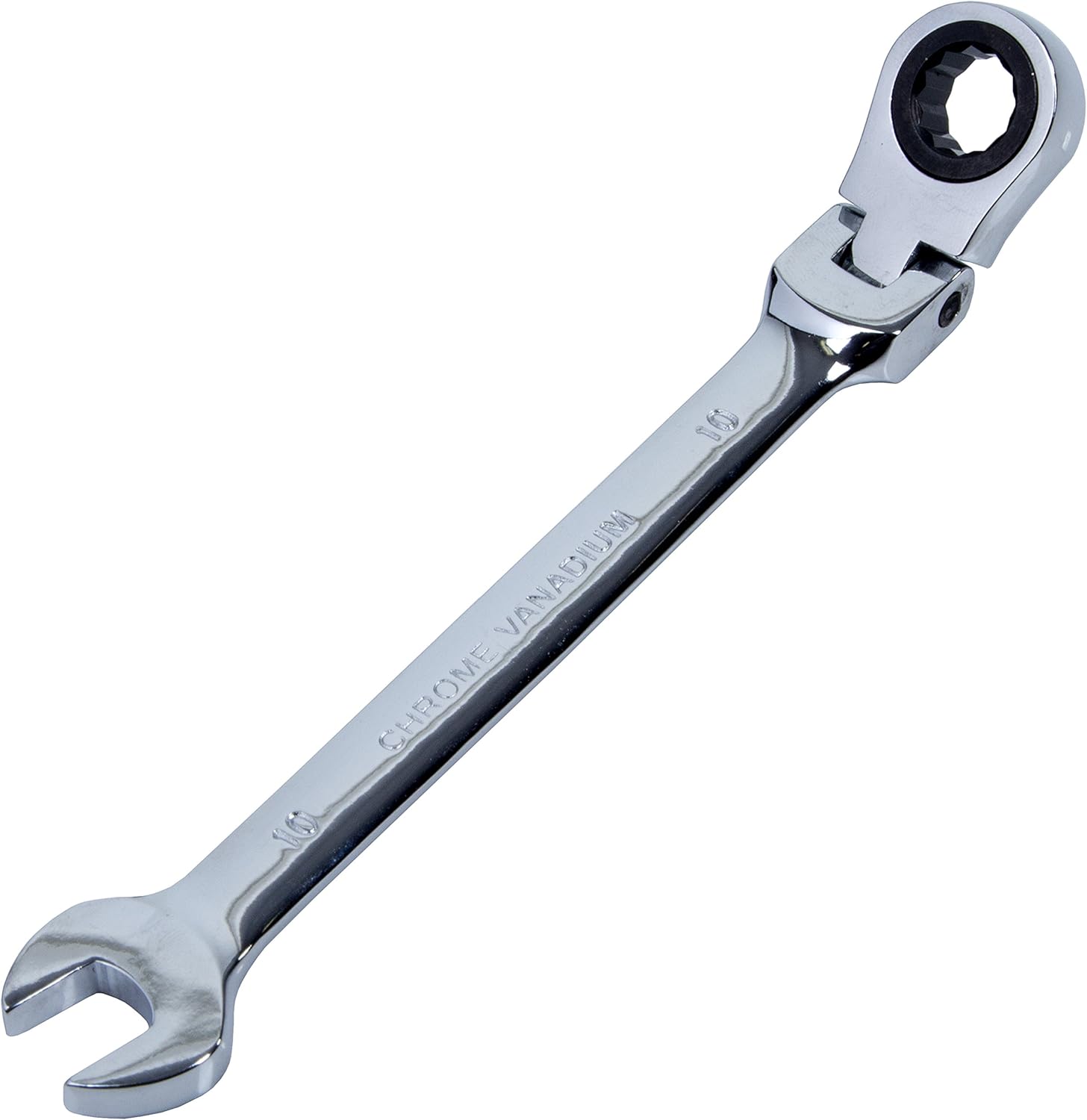 10mm CR-V Flexible Ratchet Spanner | Open End & 12 Point Ratchet Ring ...