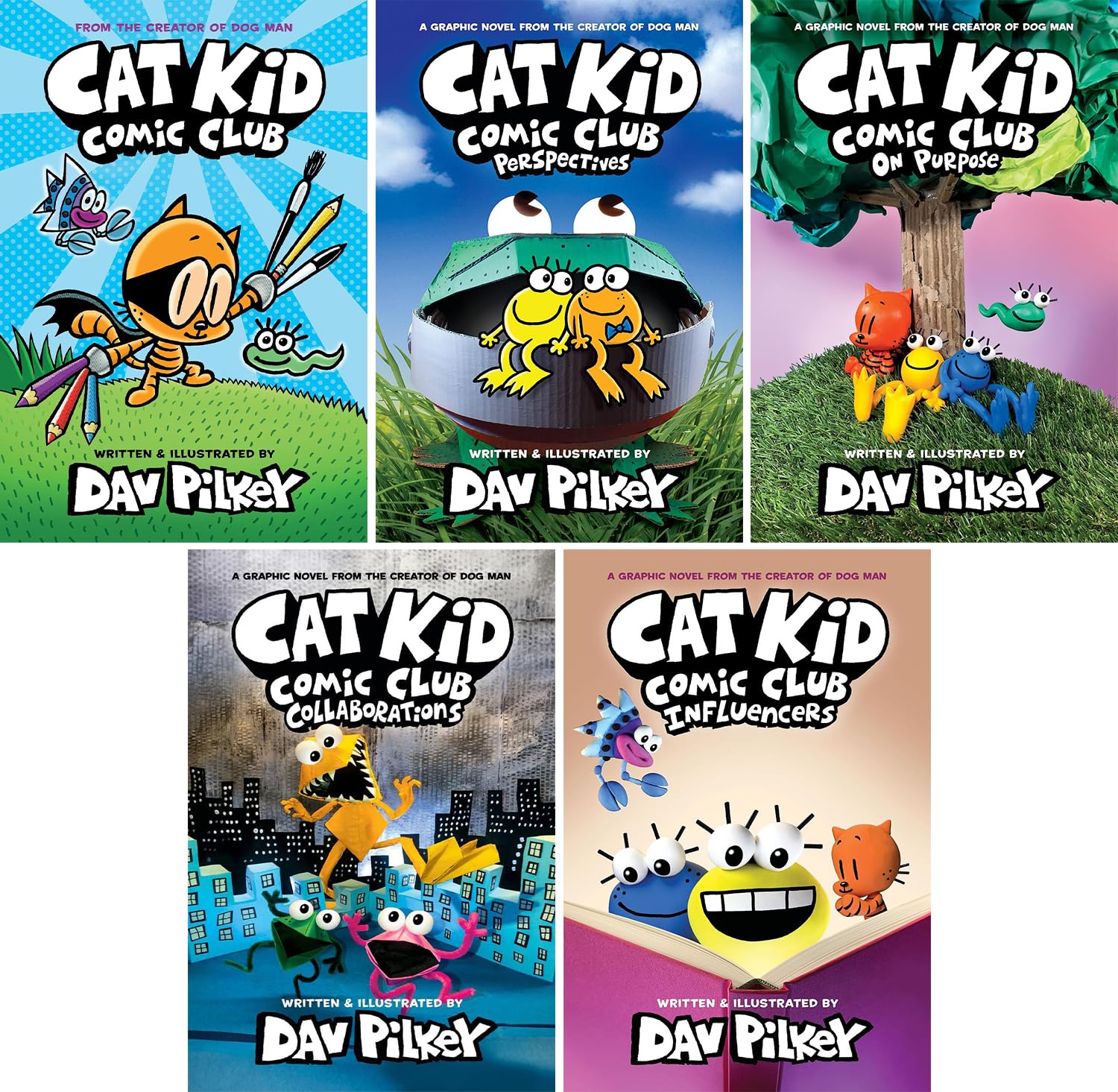 Cat Kid Comic Club Series Set of 5 Books. Perspectives, On Purpose ...