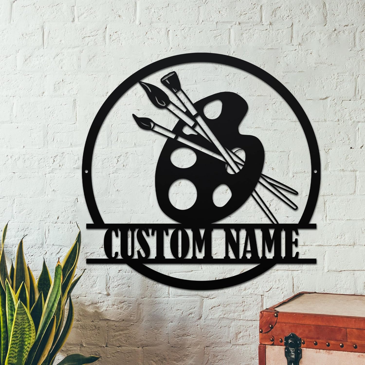 Amazon.com: Custom Artist Metal Wall Art, Painting Palette LED Neon ...