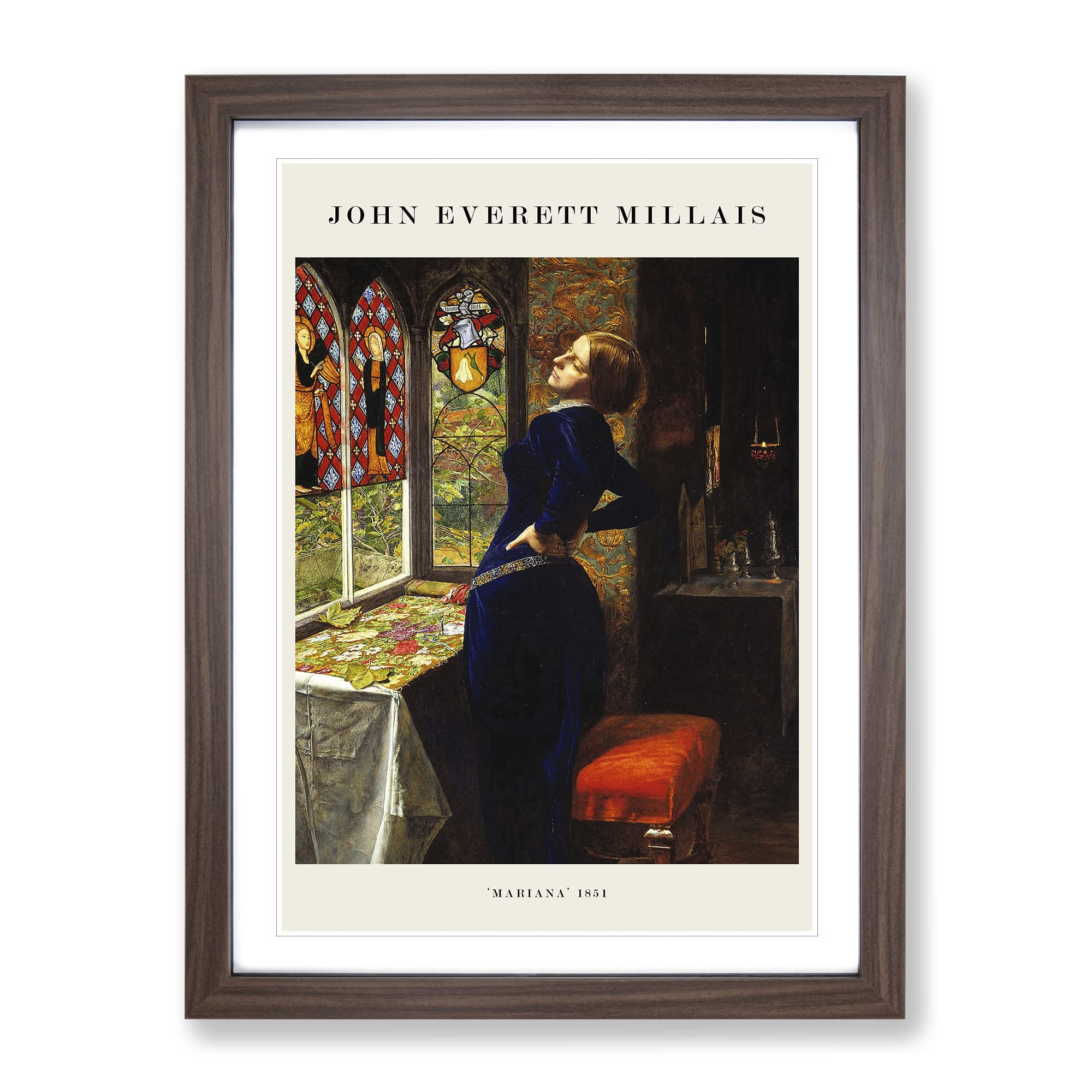 John Everett Millais Mariana John Everett Millais Framed Canvas Wall