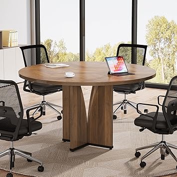 Amazon.com: Tribesigns 39" Round Conference Table for 4, Modern Round ...