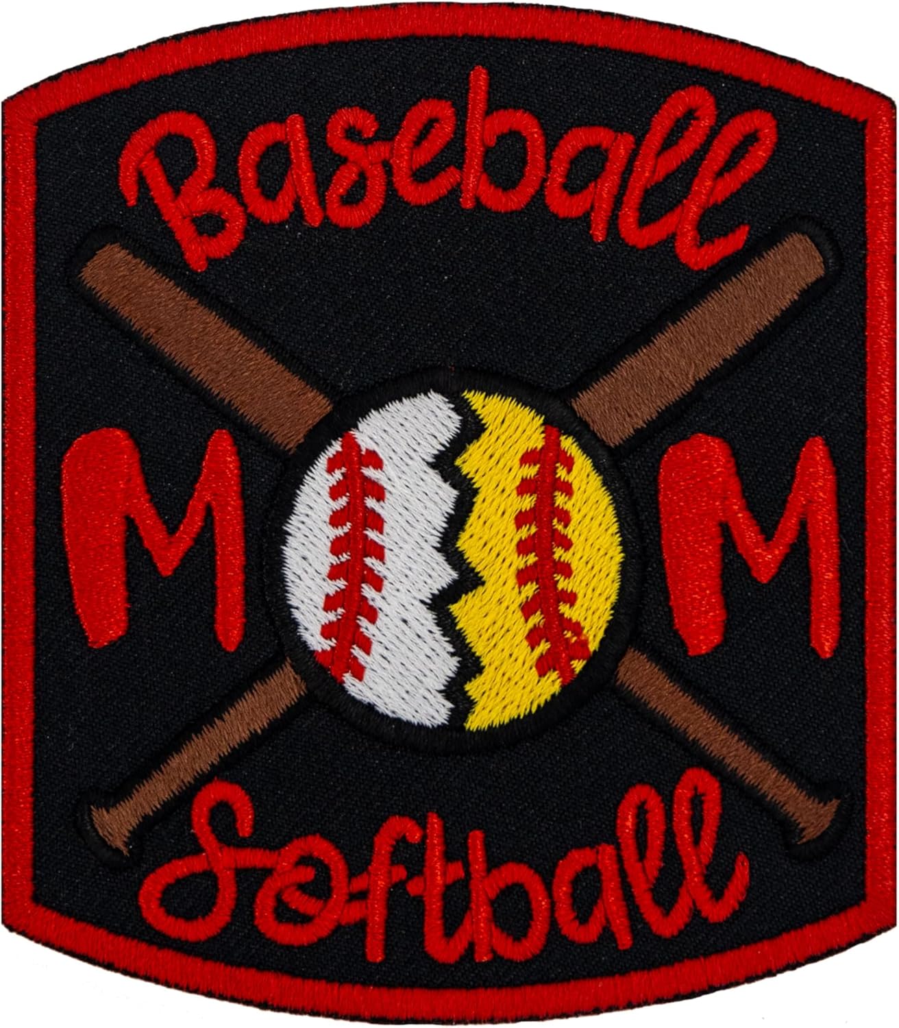 Amazon.com: Generic Baseball & Softball Mom Embroidered Patch Iron-On ...