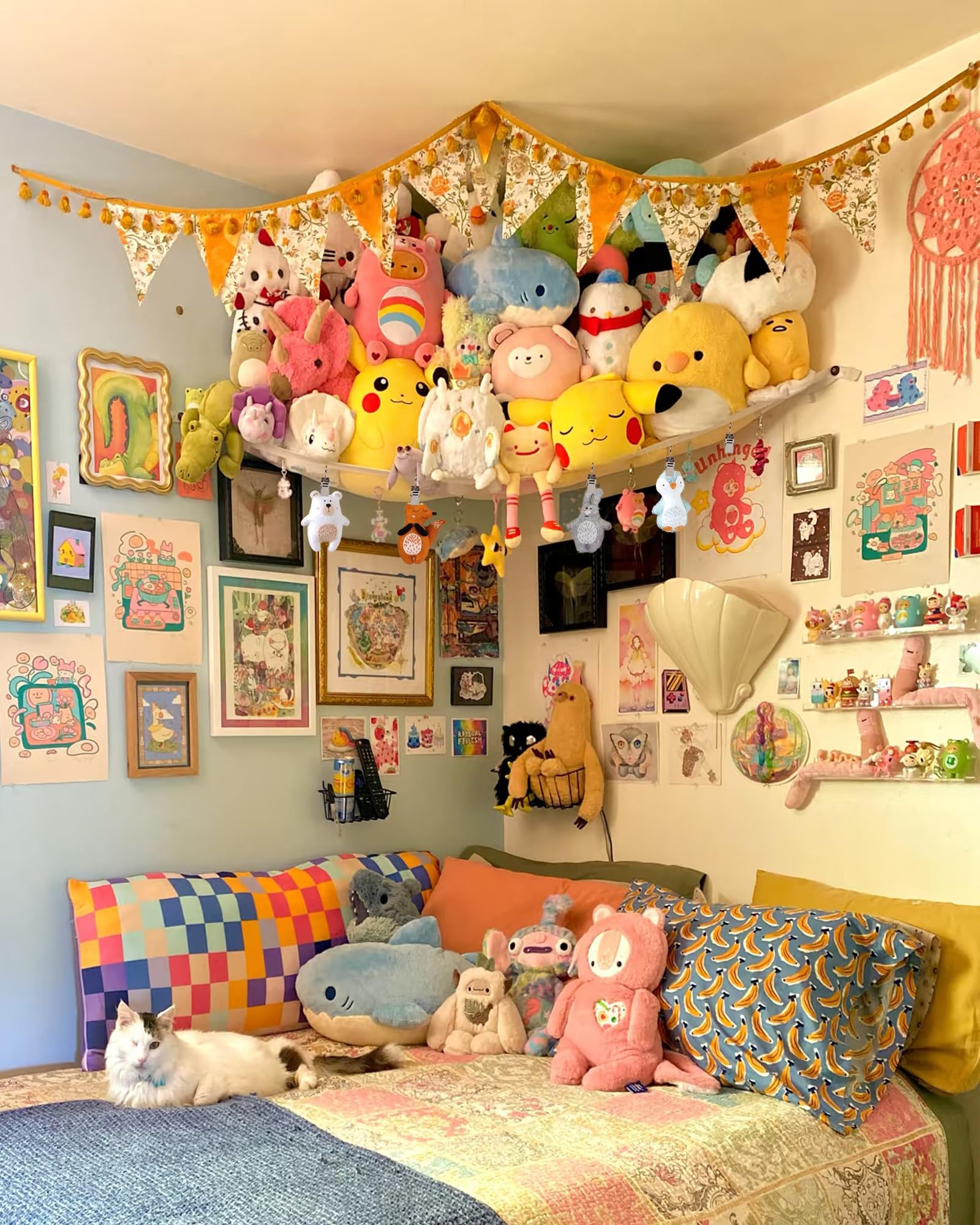 Snapklik.com : Kangaroo Stuffed Animal Storage Hammock, Corner Hanging ...