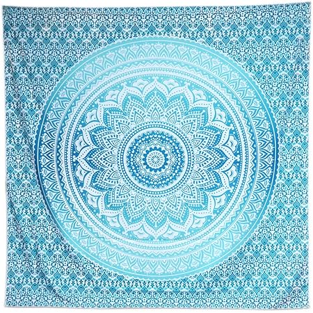 Amazon.com: ACRAFT Turquoise Wall Decor Mandala Tapestry Blue Teal Wall ...