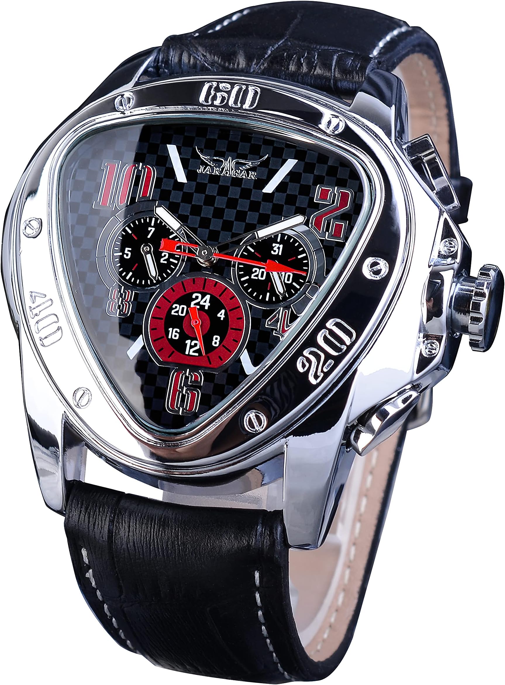 Winner Fashion Mechanical Wrist Watch Triangle Racing Dial, Waterproof ...