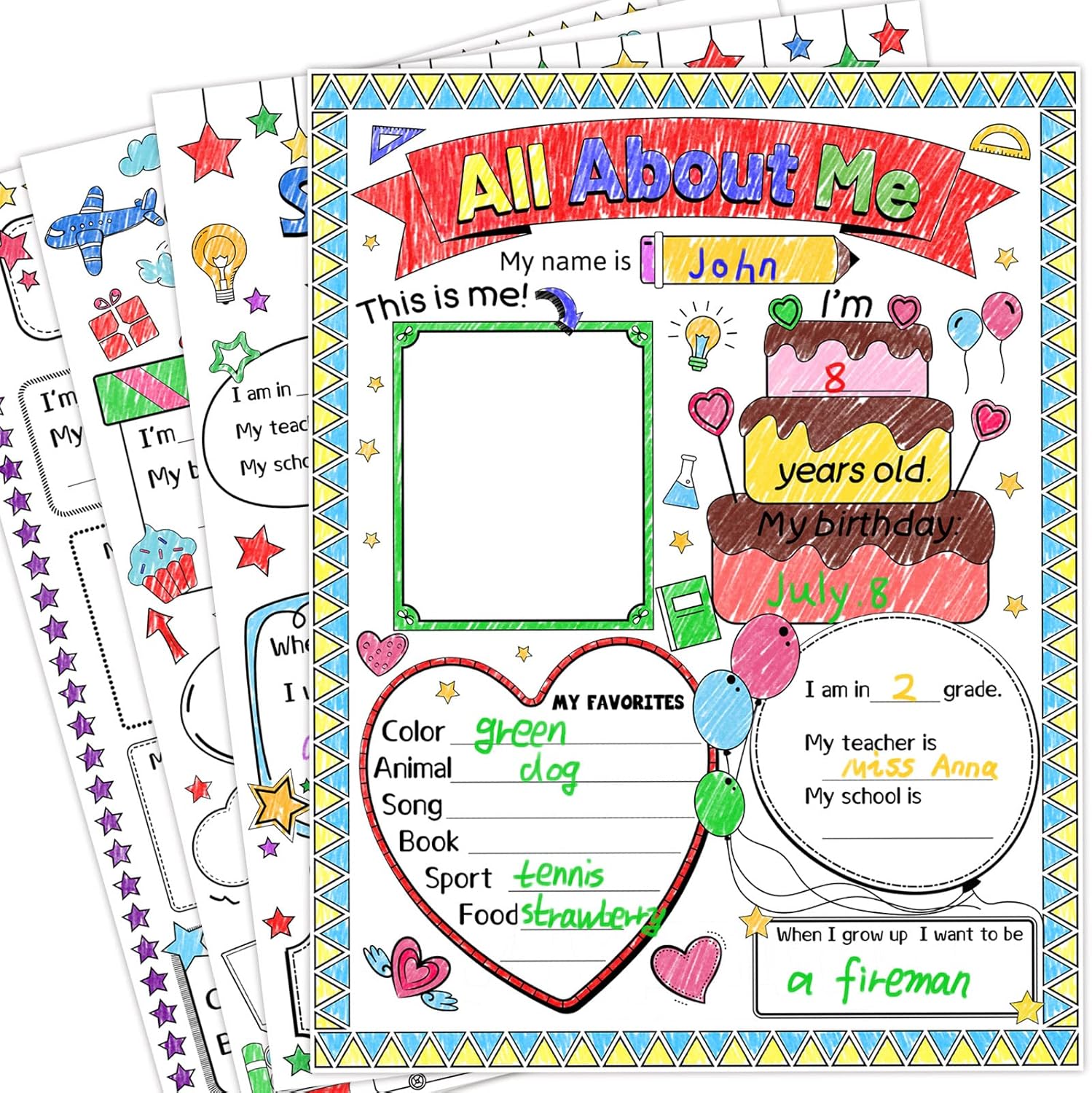 17x22 All About Me Posters for Elementary School Guinea | Ubuy