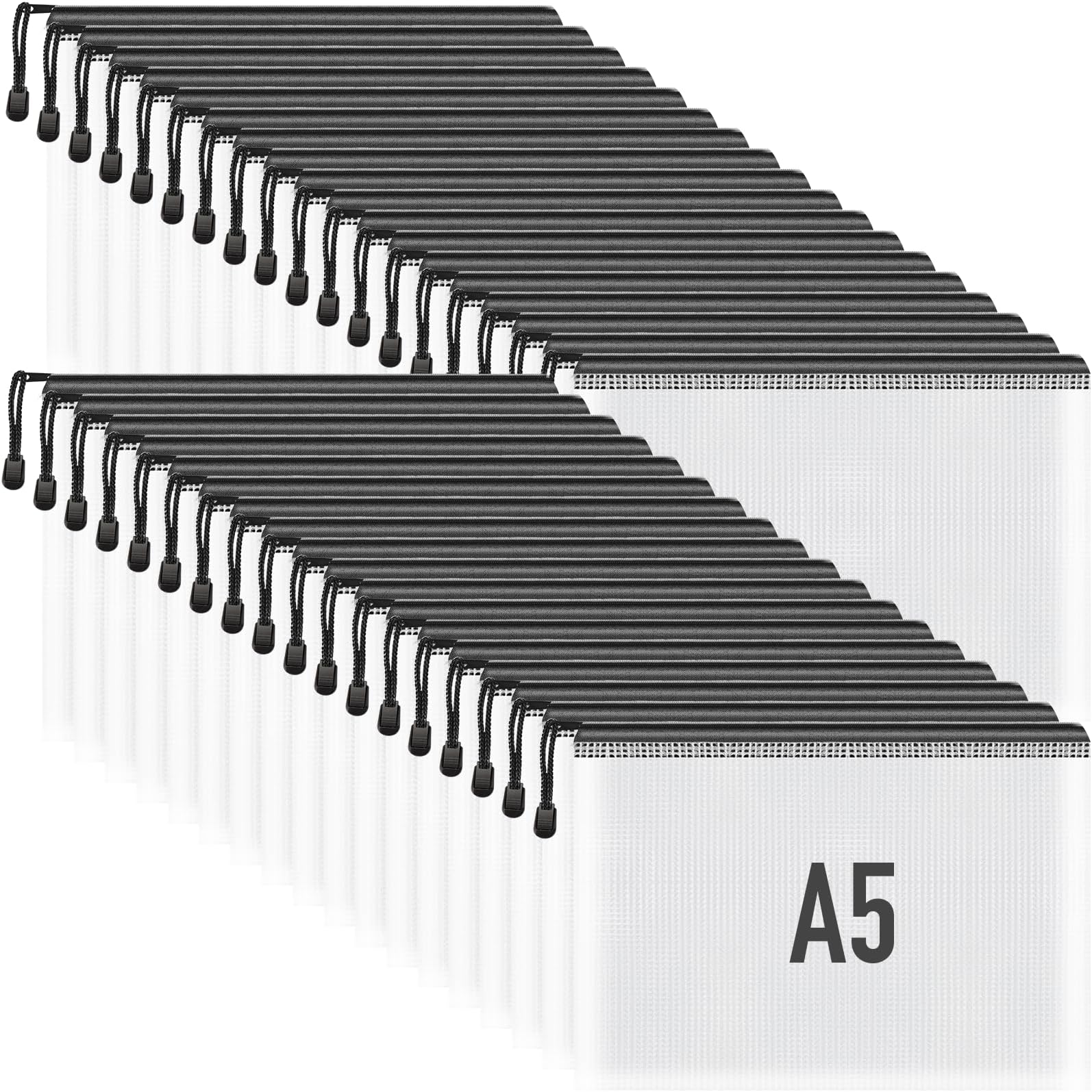 Amazon.com : Umriox Small Zipper Pouch, 9.5x7.1 in (Black, 36 Packs ...