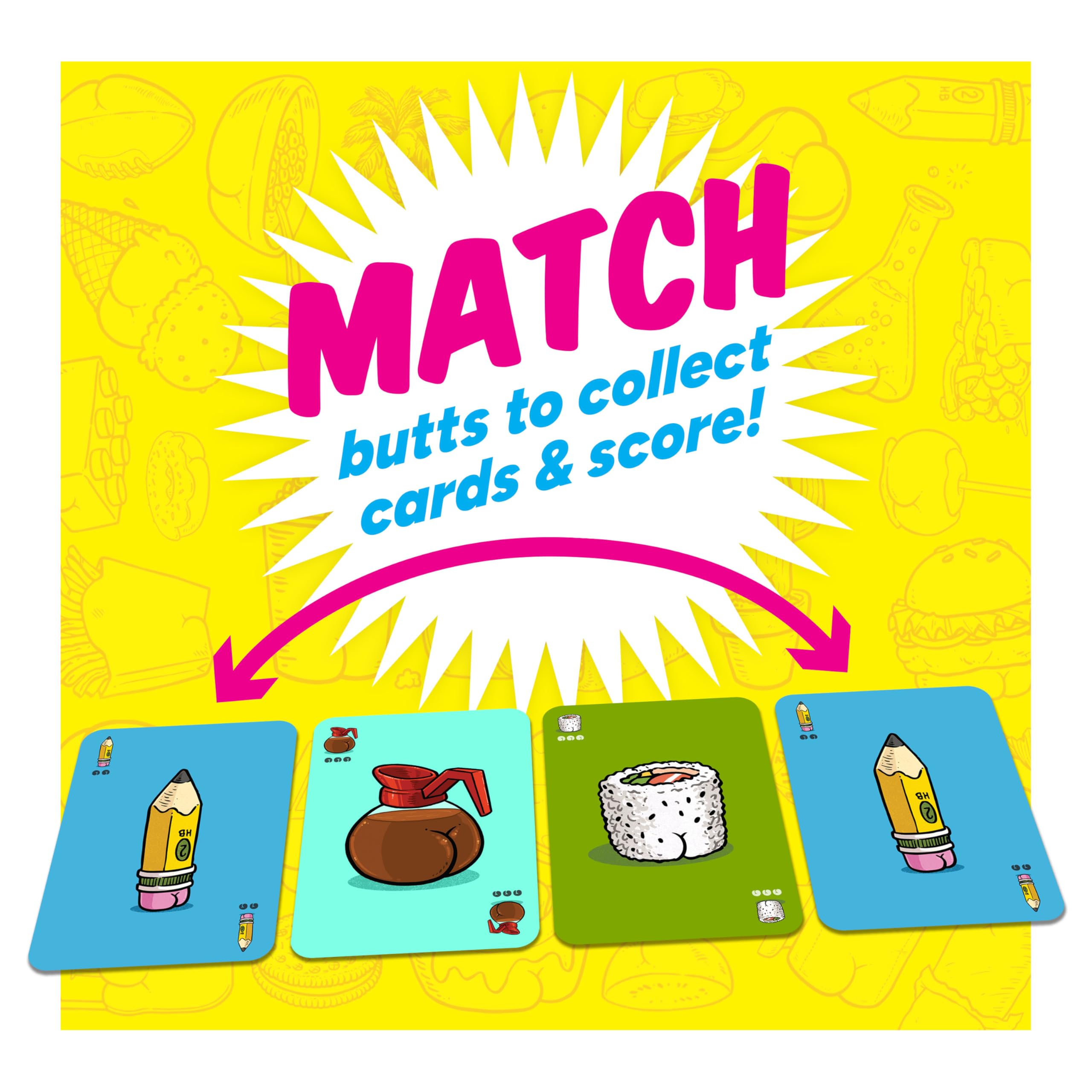 Snapklik.com : Butts On Things - The Cheek To Cheek Card Game - For ...