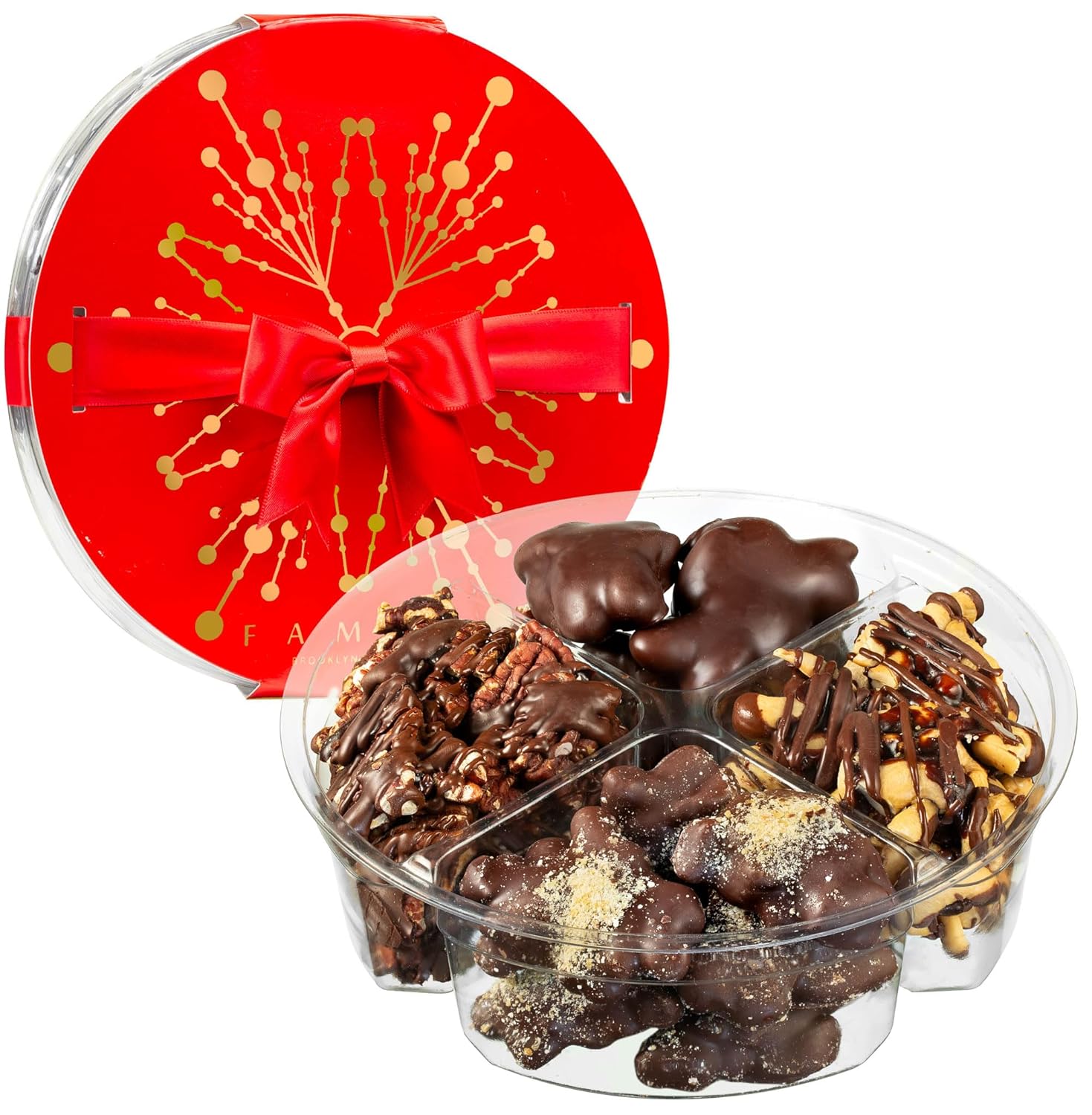 Amazon.com : Nut Clusters Chocolate Gift Red Box - Assorted Variety of ...