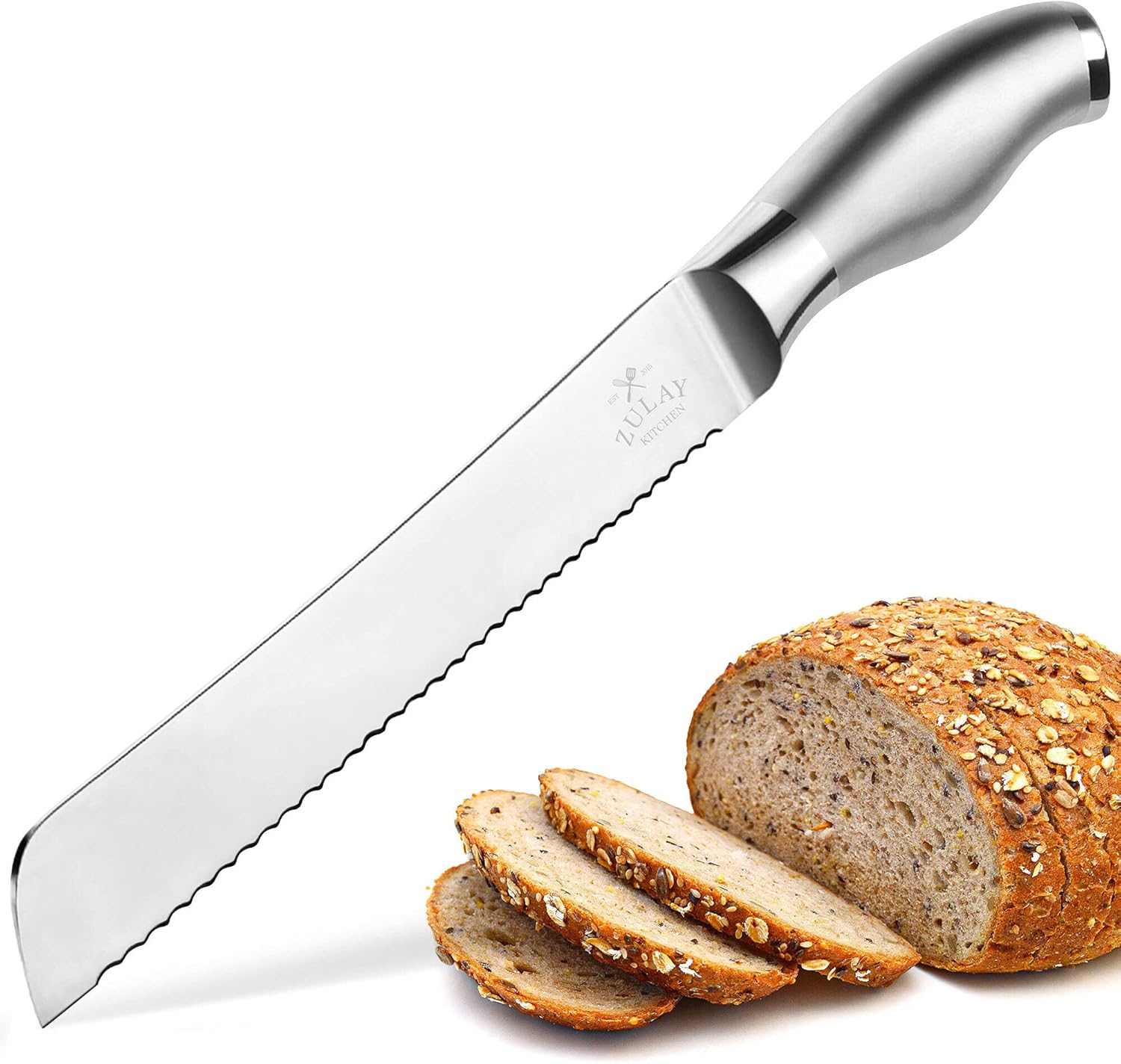 Amazon.com: Zulay Serrated Bread Knife 8 inch - Ultra-Sharp & Durable ...