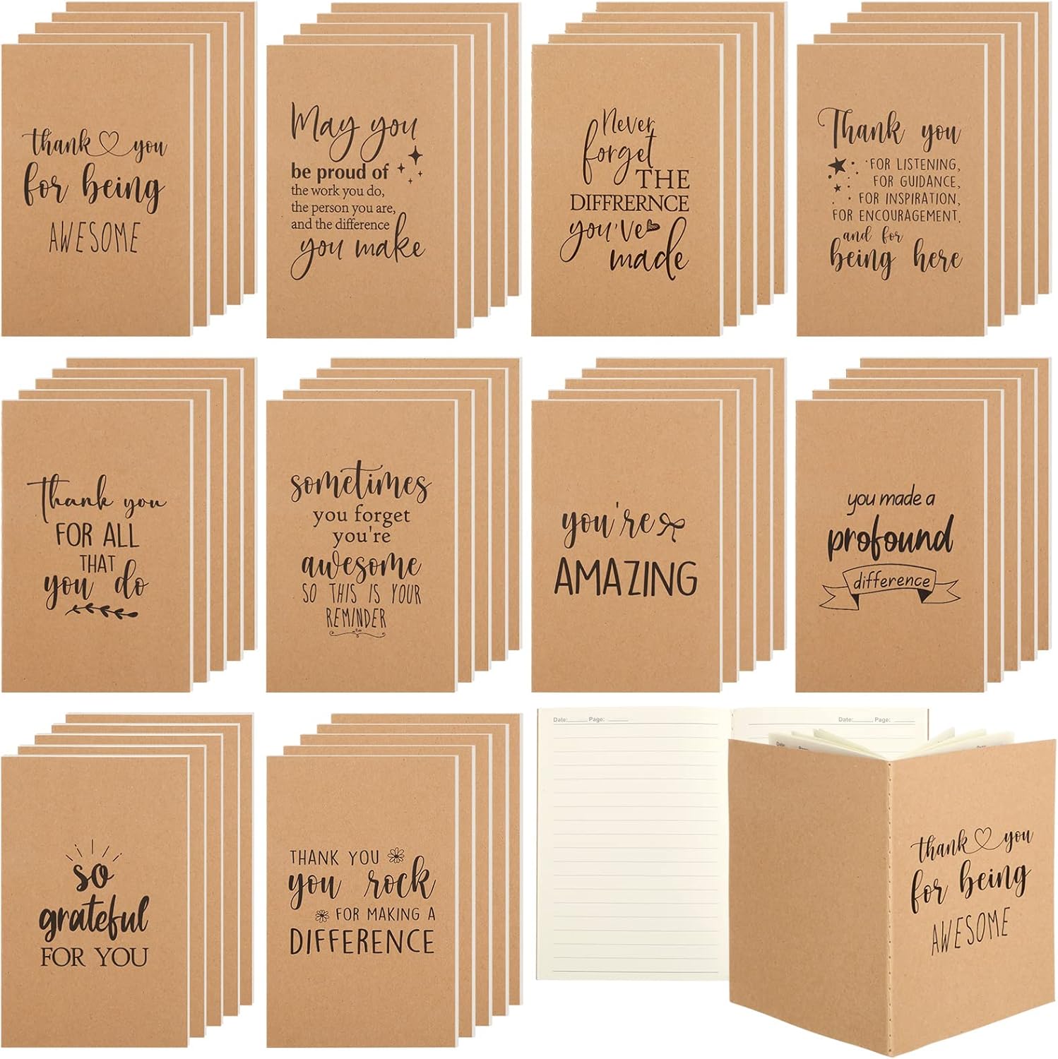 Amazon.com : Chuangdi 50 Pieces Lined Inspirational Notebooks ...