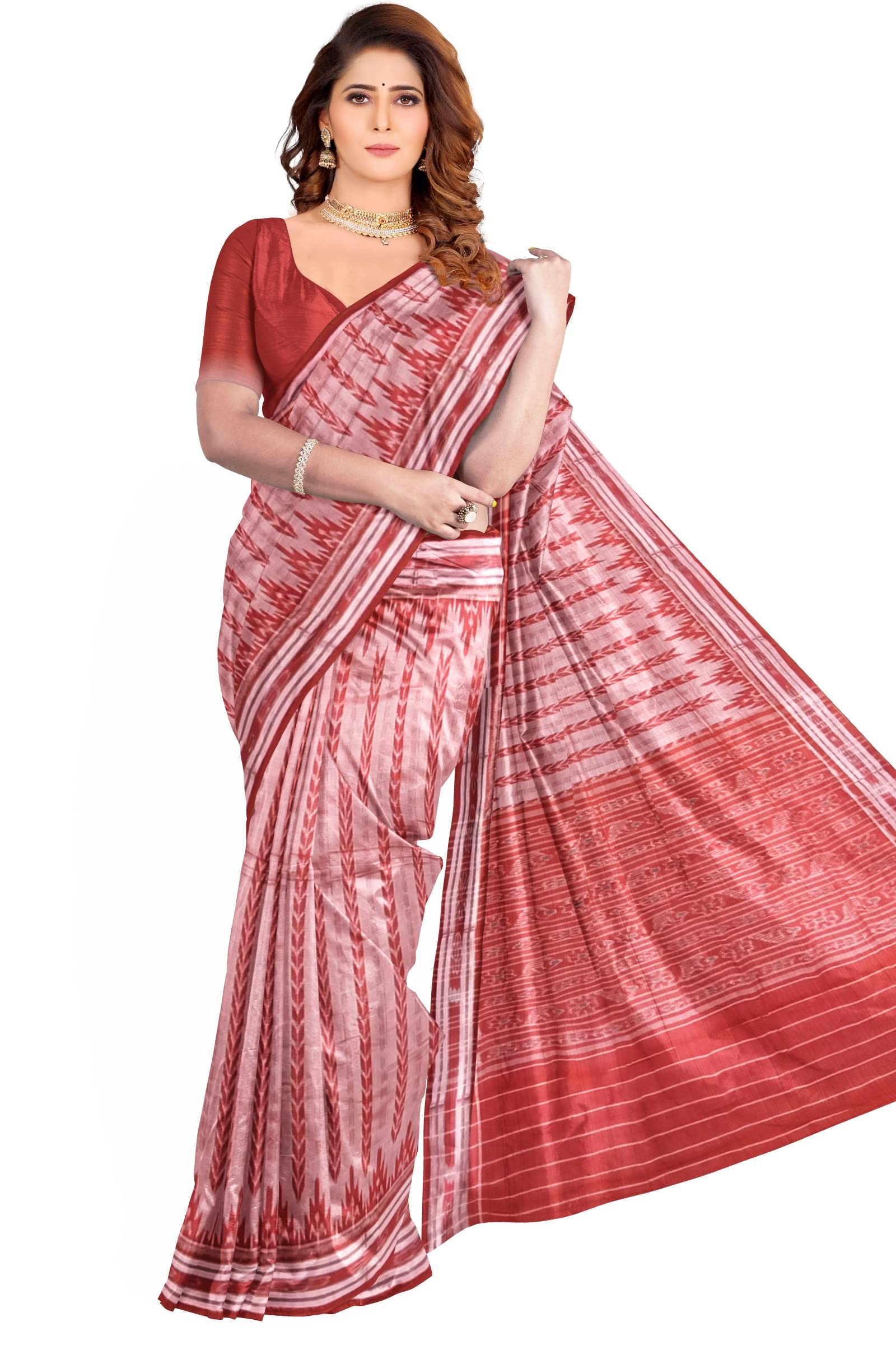 Buy NUAPATANALOOM Odisha Sambalpuri Handloom Ikat Women's Cotton Saree ...