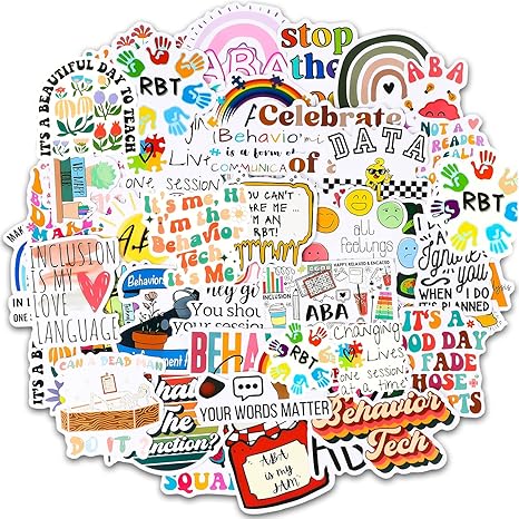 Amazon.com: Frienda 172 Pcs ABA Stickers Applied Behavior Analysis ...