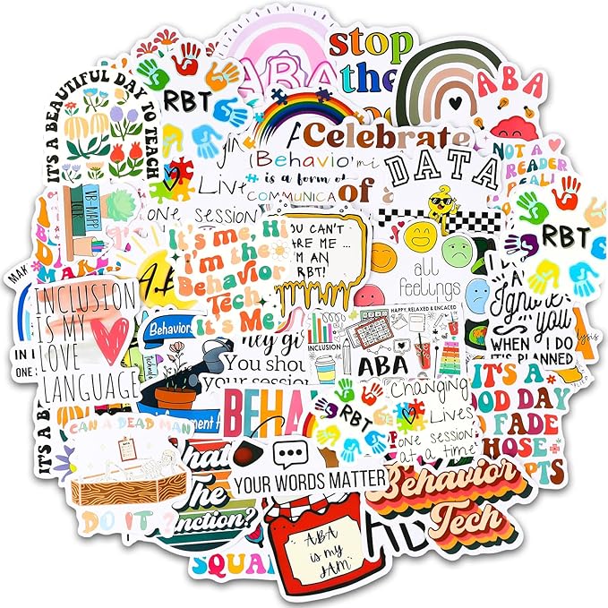 Amazon.com: Frienda 172 Pcs ABA Stickers Applied Behavior Analysis ...