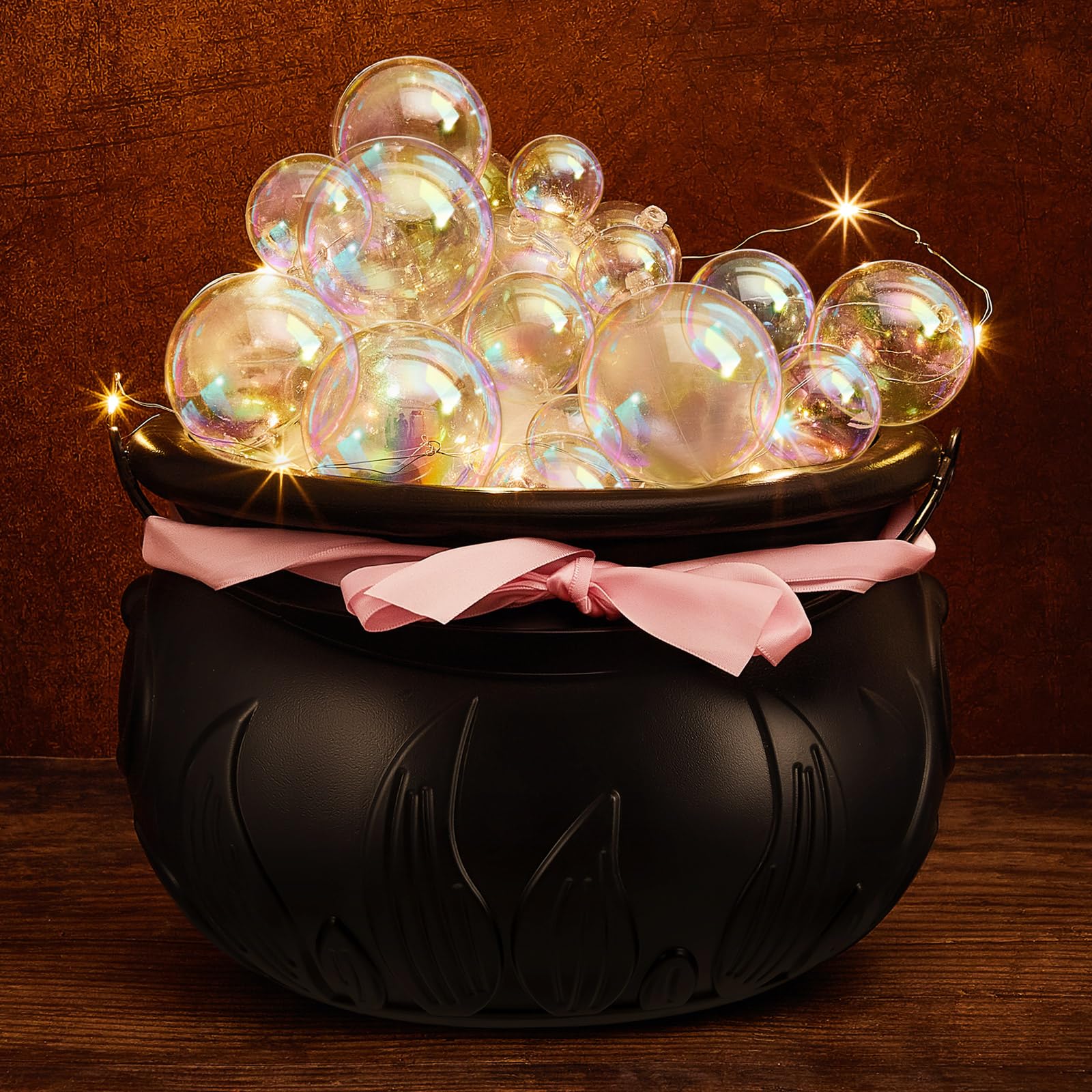 Liliful Light up Bubble Cauldron DIY Set, 9.8" Black Plastic Witches ...