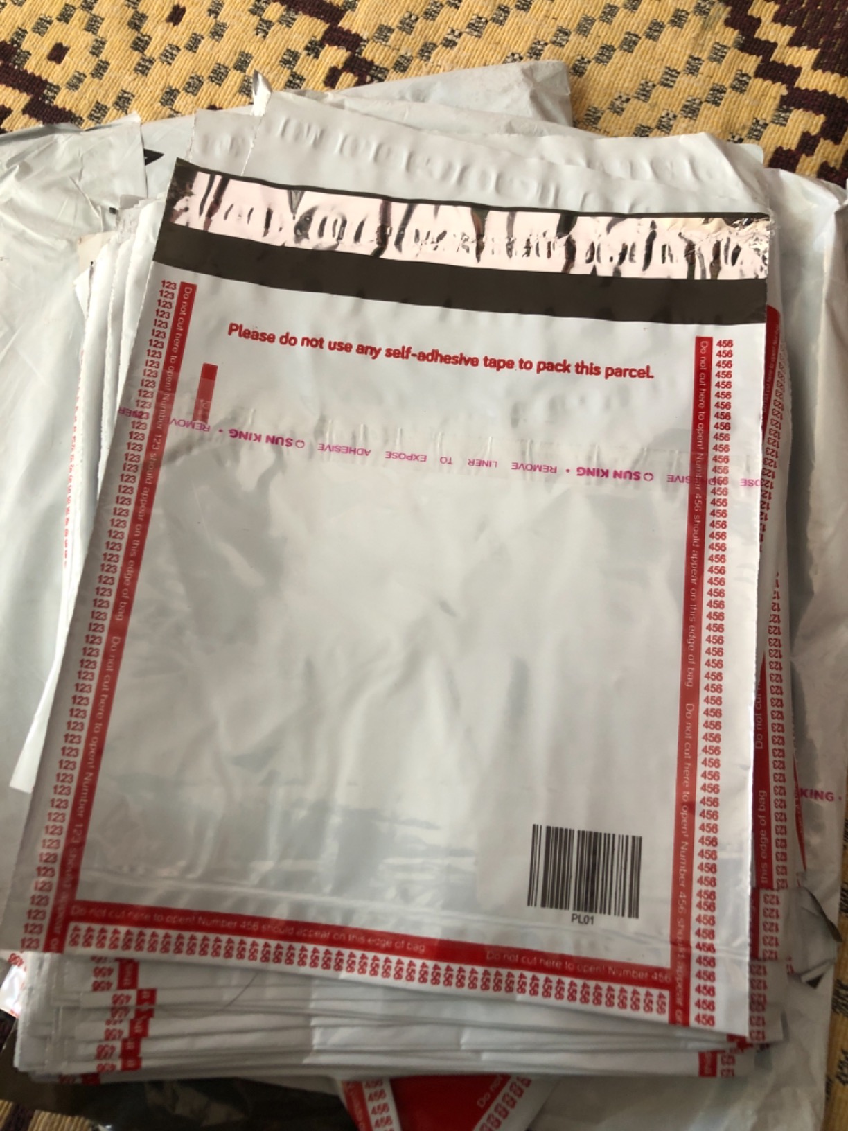 Printed Courier Bags POD Pocket - Pack of 100 Pieces (6x8 inches ...