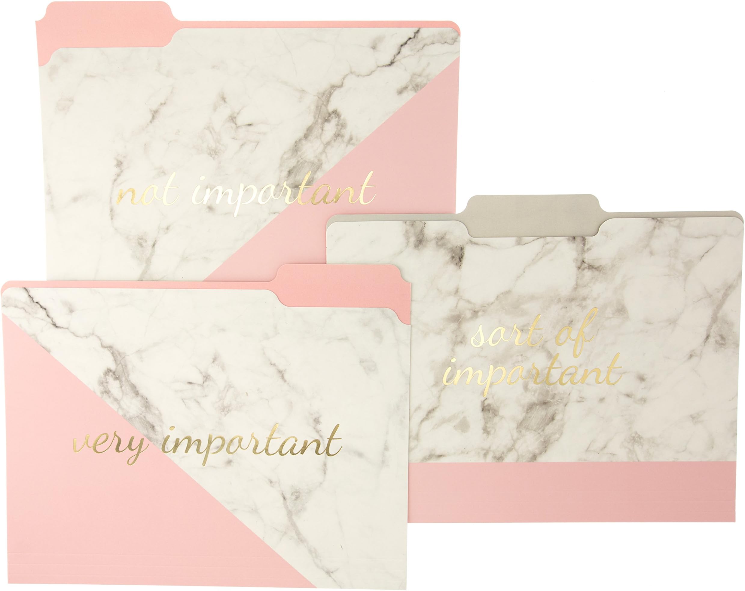 Amazon.com : Graphique Blush Marble File Folder Set – File Set Includes ...