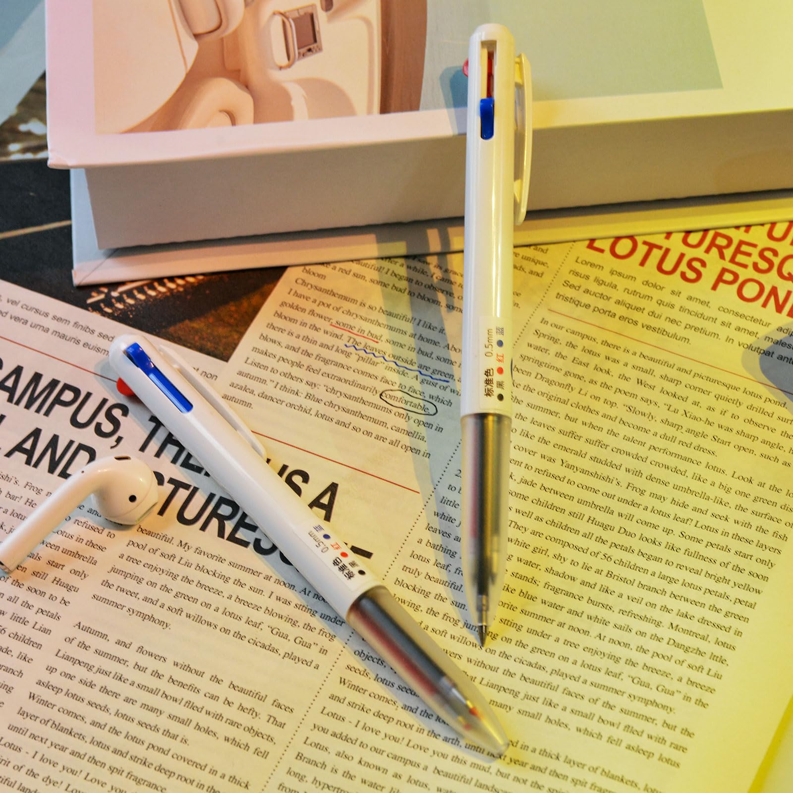 Snapklik.com : Woomer 3-in-1 Retractable Gel Pens Colored - 0.5mm Fine ...